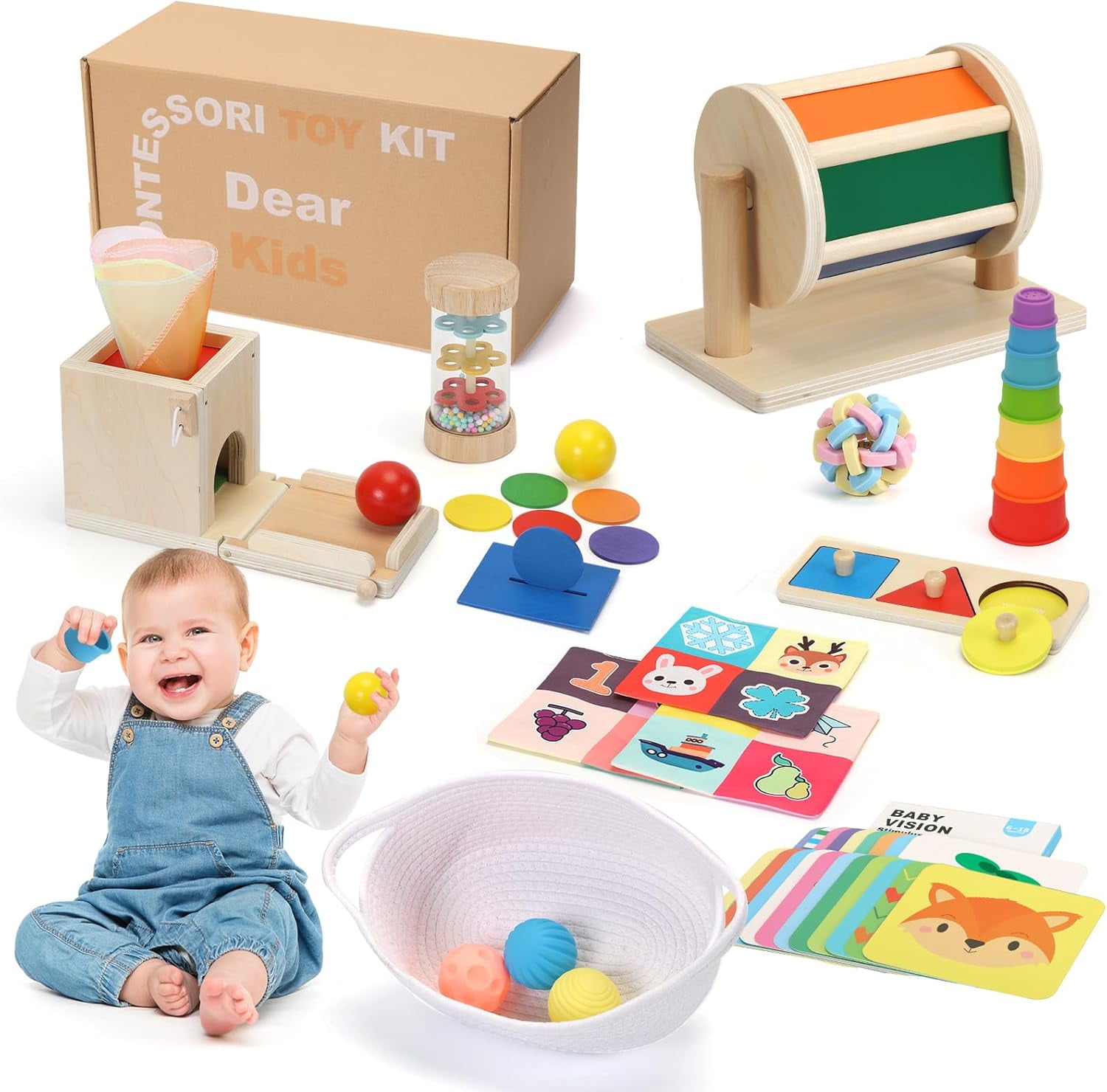 Child-Safe Montessori Educational Sensory Toy Set for Babies and ...