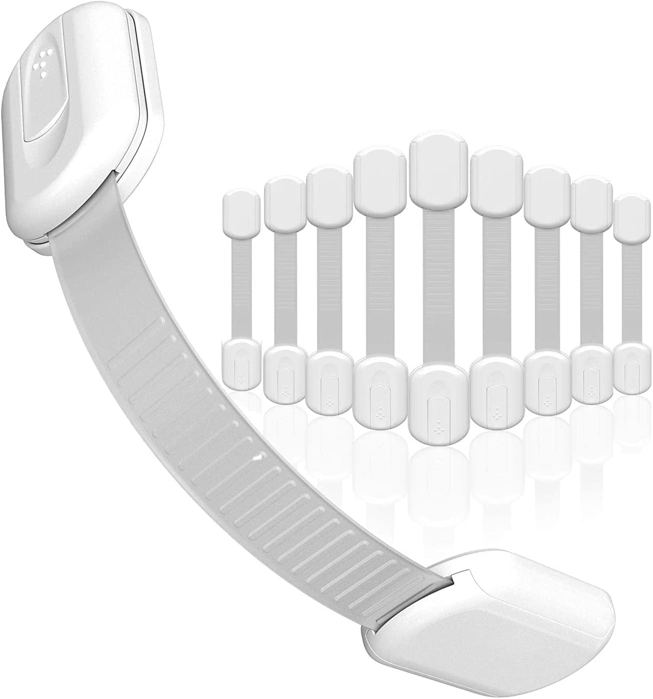 Child Safety Cabinet Locks - (10 Pack) Baby Proofing Latches to Drawer ...