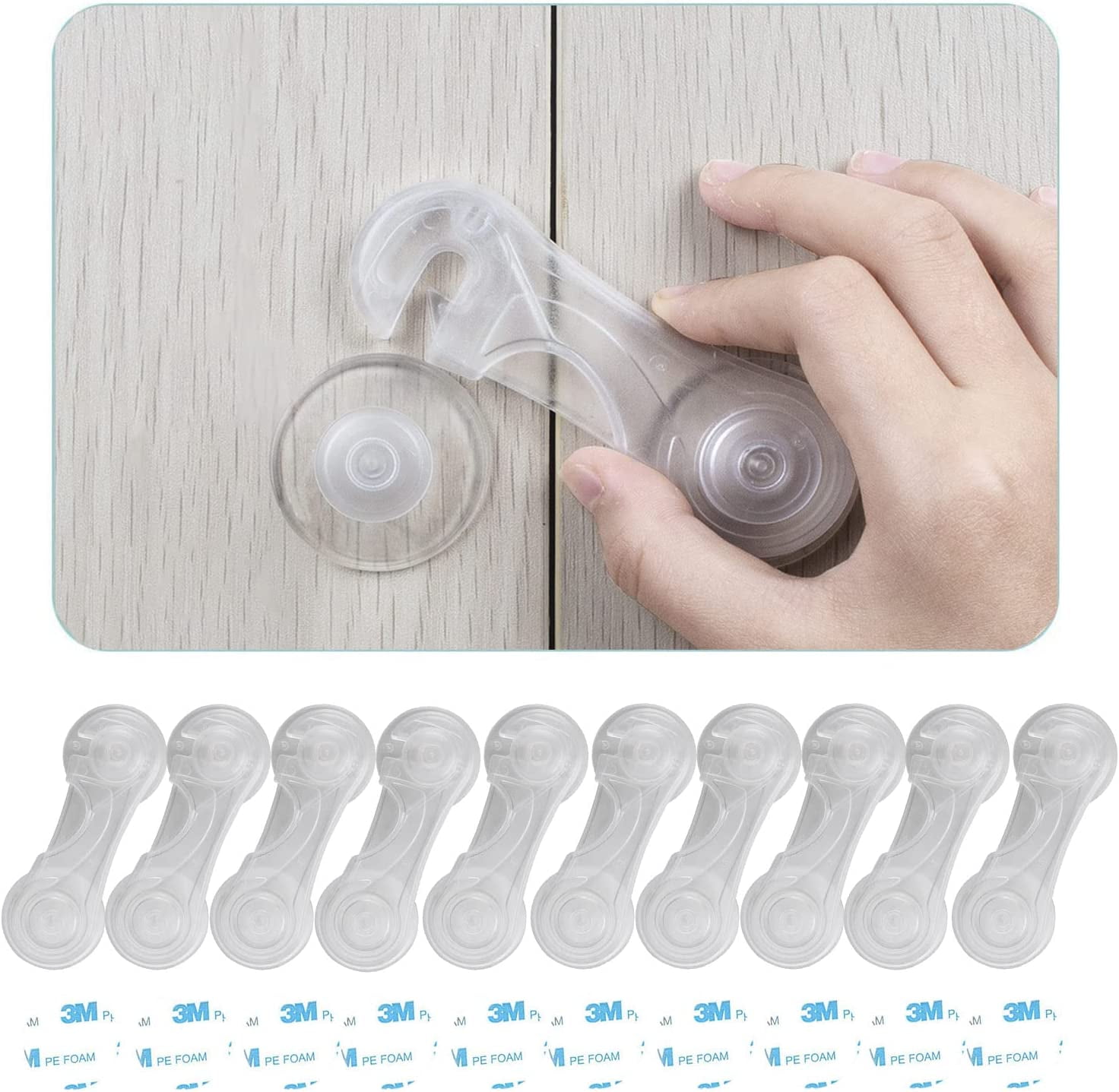 Child Safety Cabinet Locks (10 Pack) - Baby Proofing Latches Lock for ...