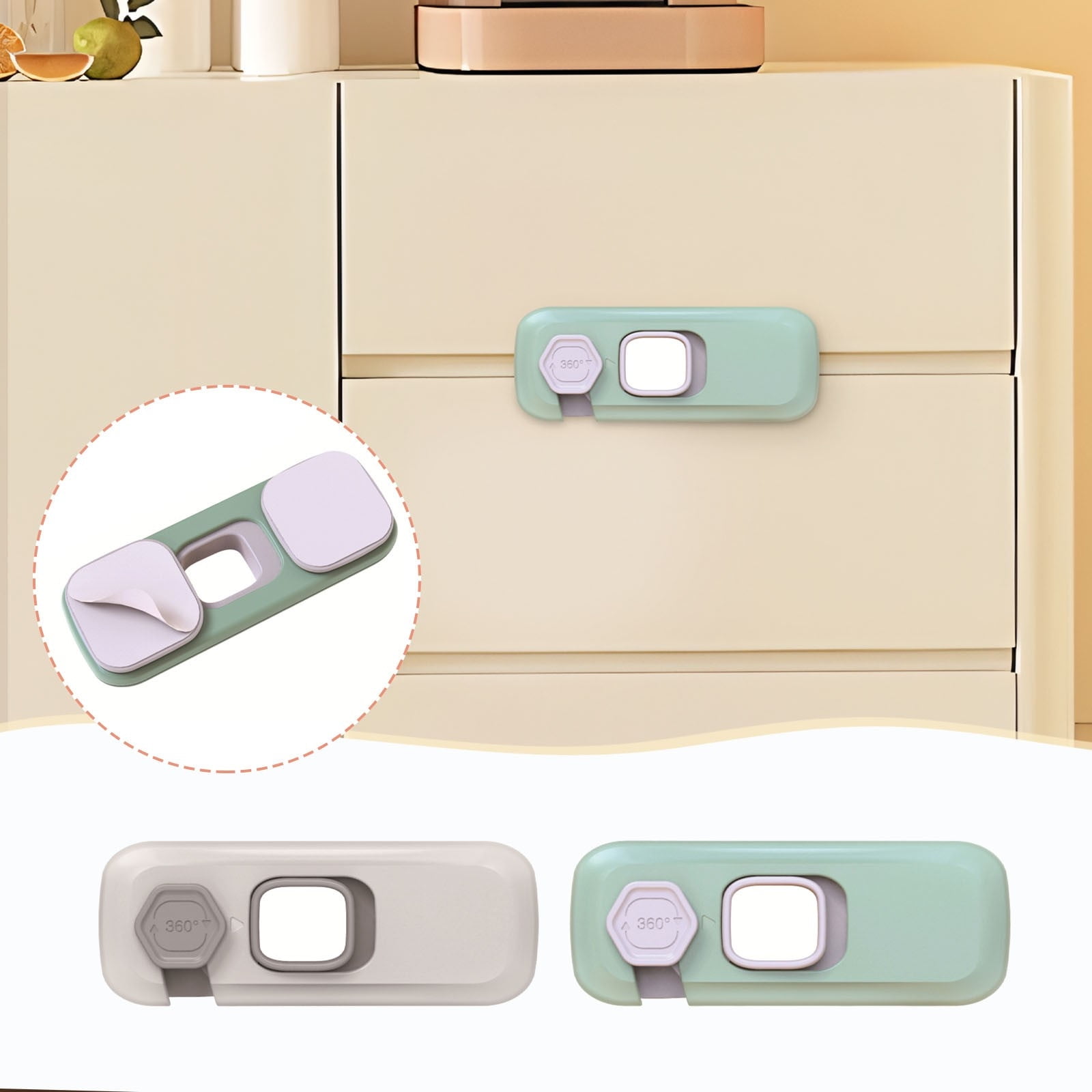 Child Safety Drawer Locks 6 Pack | Baby Proof Cabinet Door & Appliance ...