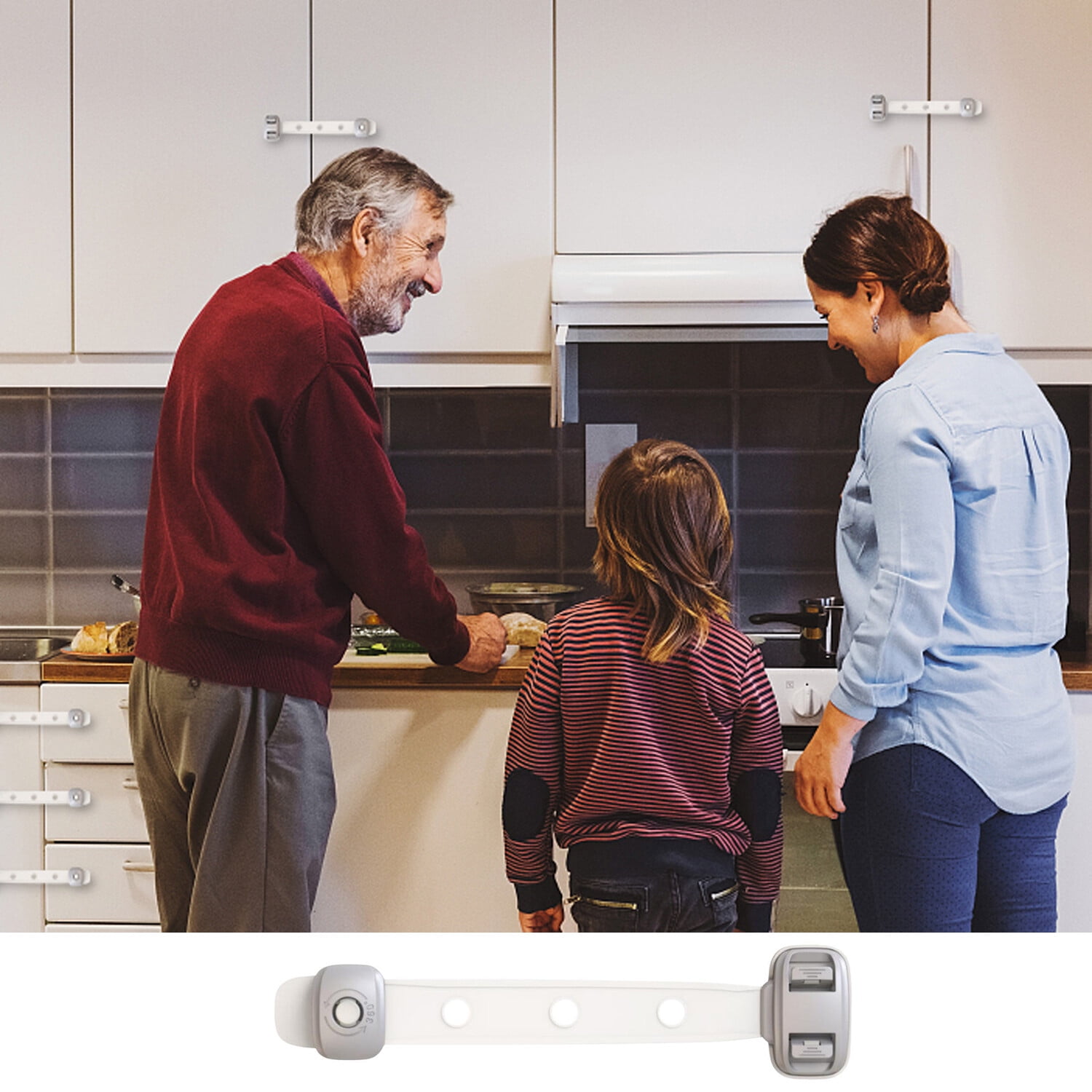 Child Safety Locks - Cabinet Locks Baby Proofing for Babies, Adhesive ...