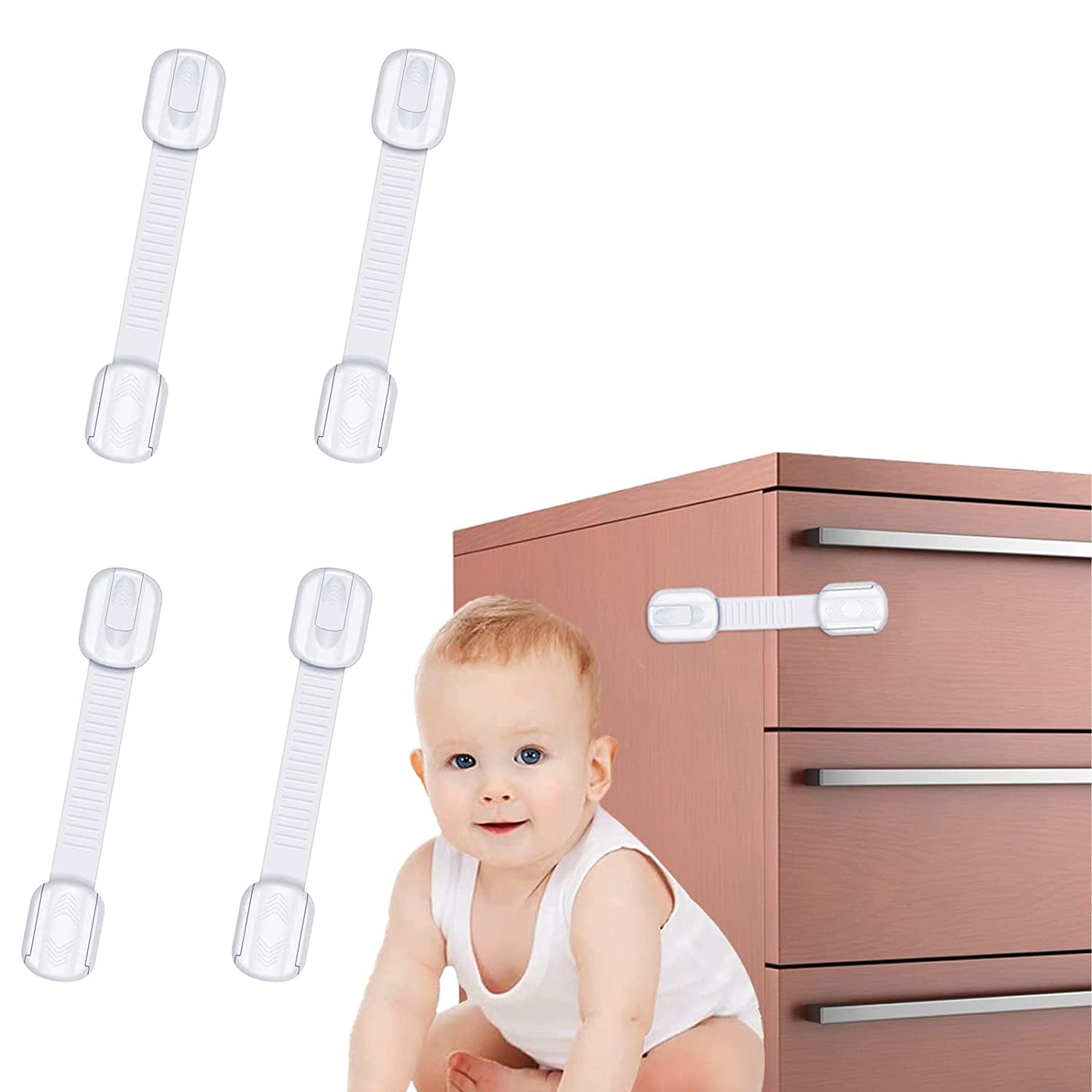 Child Safety Strap Locks Baby Proofing Latches for Drawer Door Fridge ...