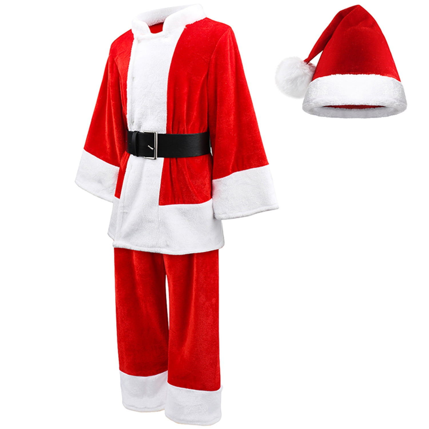 Child Santa Suit Deluxe Plush Christmas Children’s Santa Claus Kids ...