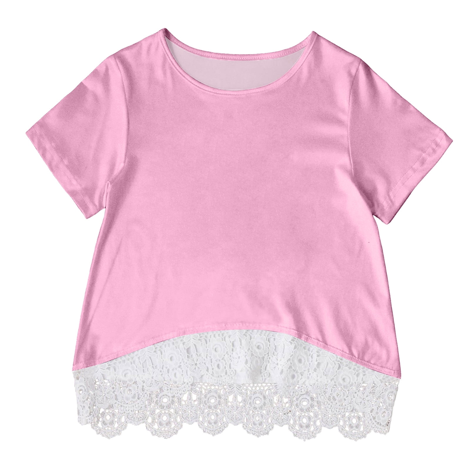 Child School Girl Shirt Pink Girls T Shirts Casual Summer Outfits for ...