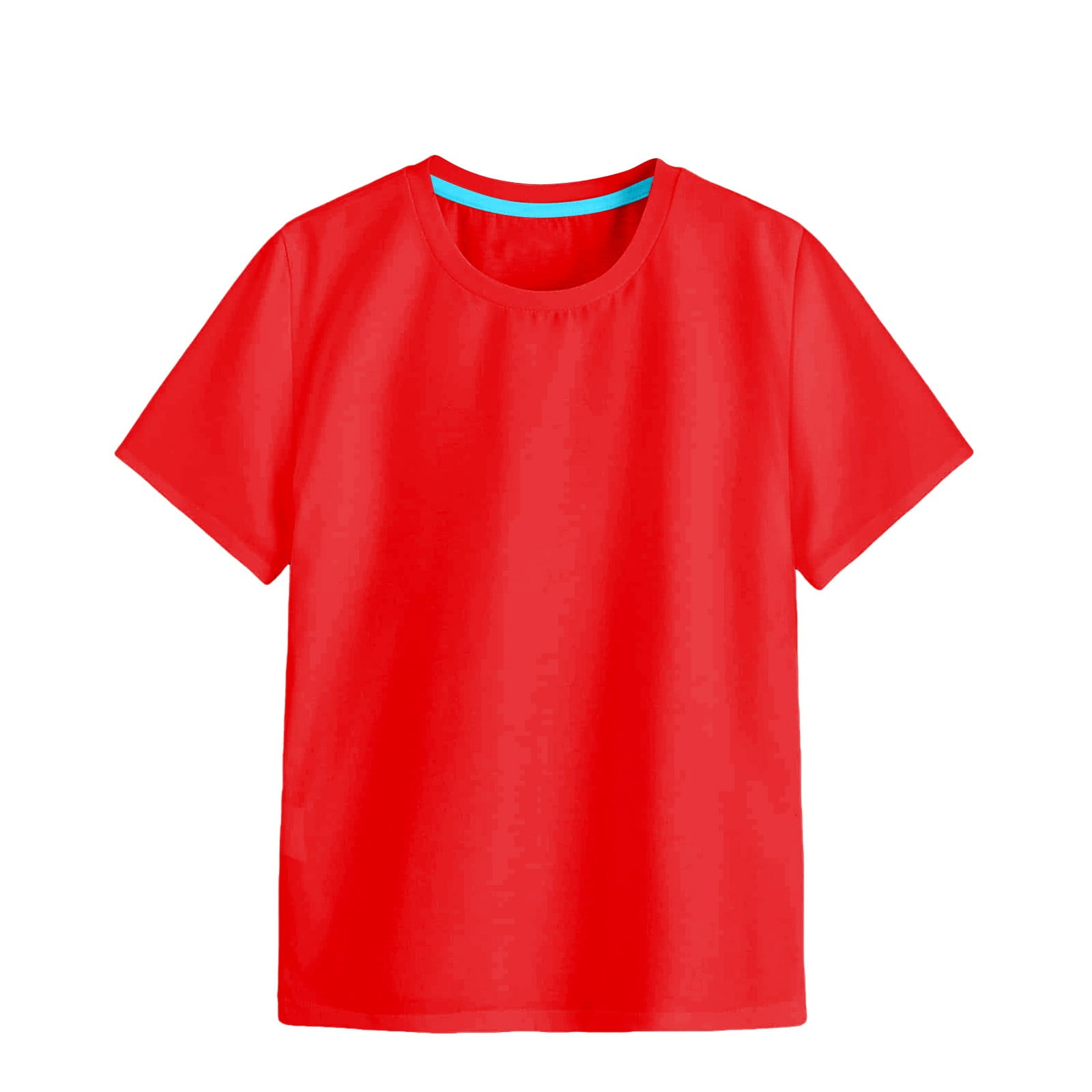 Child School Tee Tops Red Shirts for Girls Casual Teen Girl Summer ...