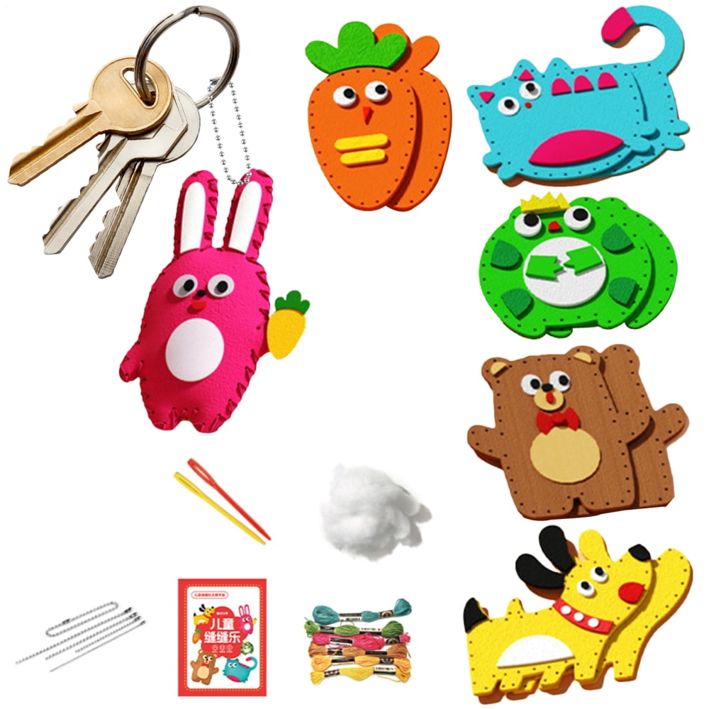 Child Sewing Animals Craft Kit, Educational Sewing Set Kids' Felt Craft ...