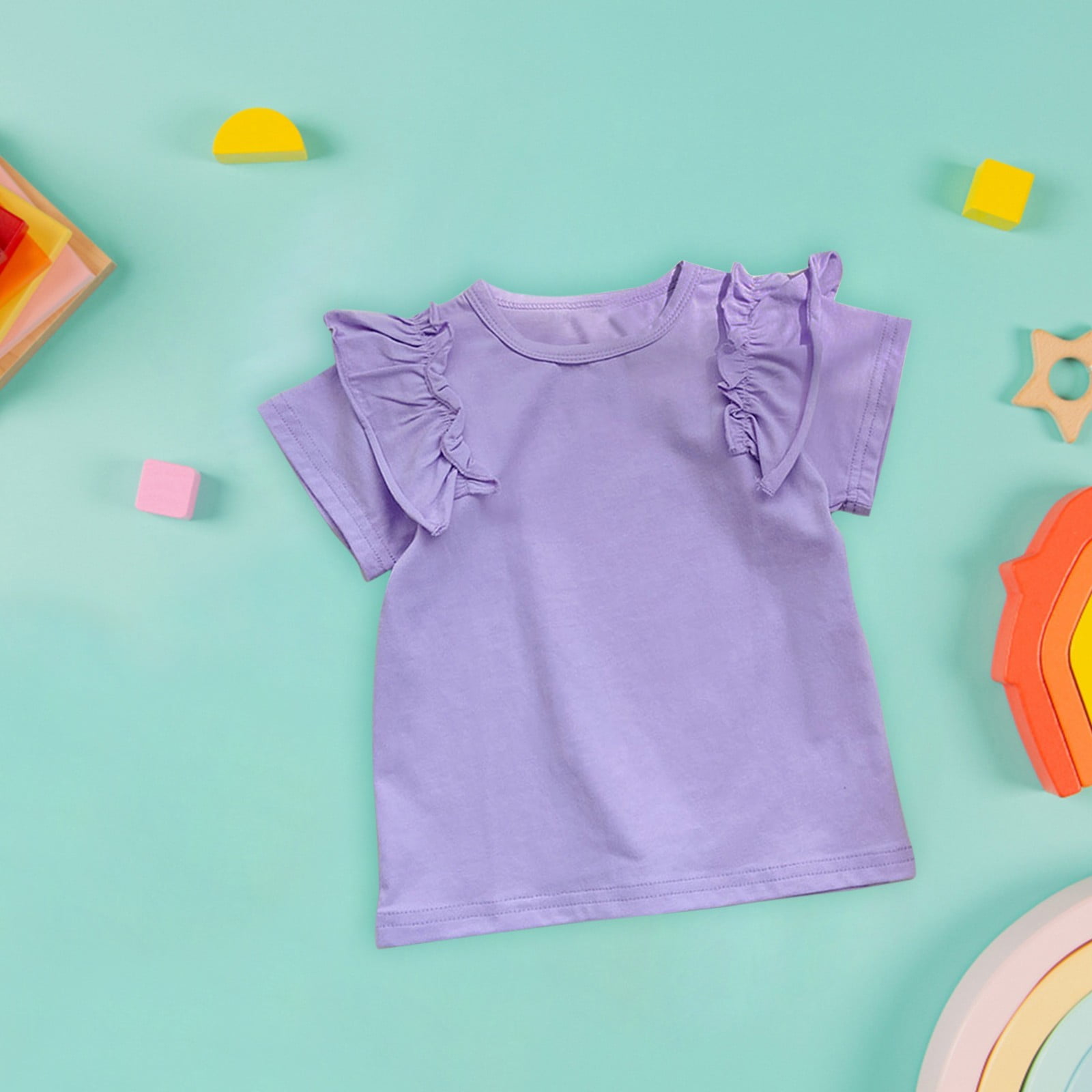 Child Shirts for Girls Purple Toddler Girl Short Sleeve Shirt Oversized ...