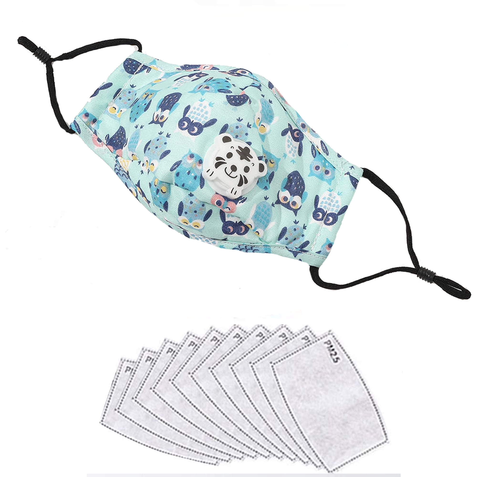 Child Size Cotton Face Covers with Breathing Valve, Wire Nose Bridge ...