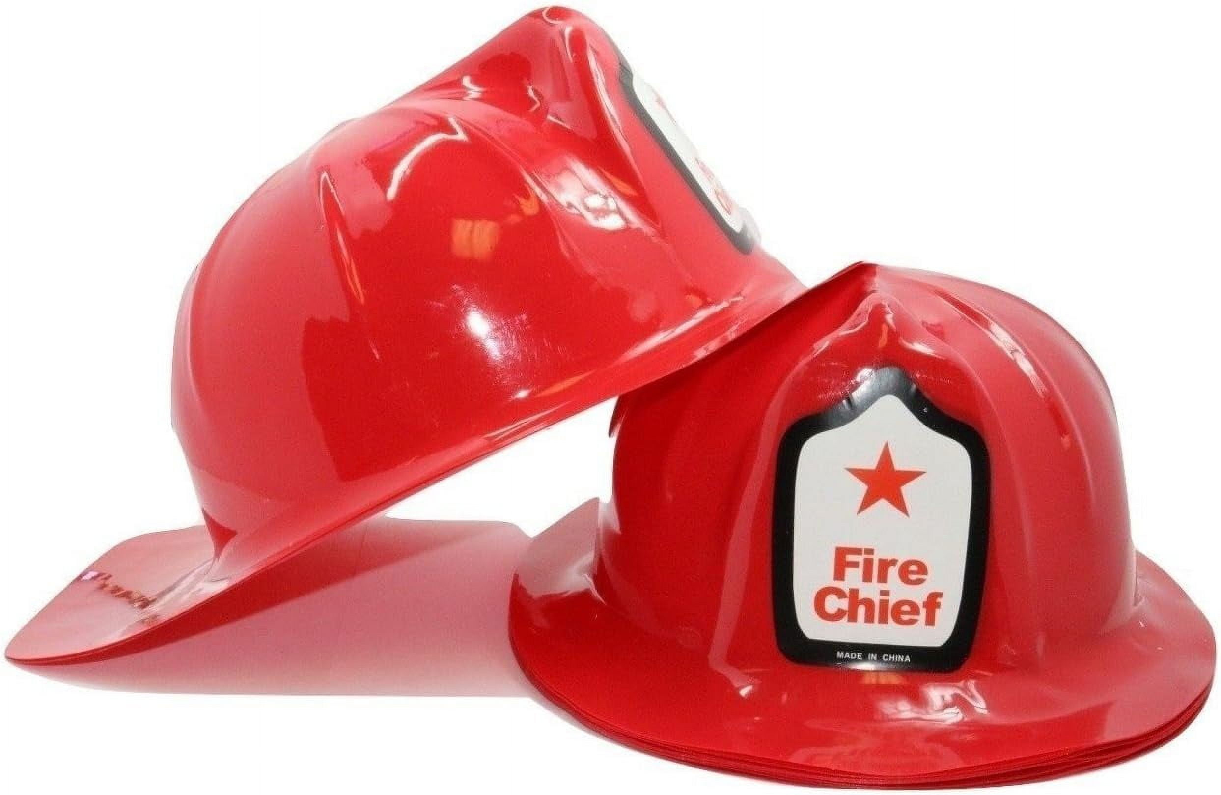 Child Size Fireman Firefighter Fire Chief Hats (12 Pack) Plastic Kids ...