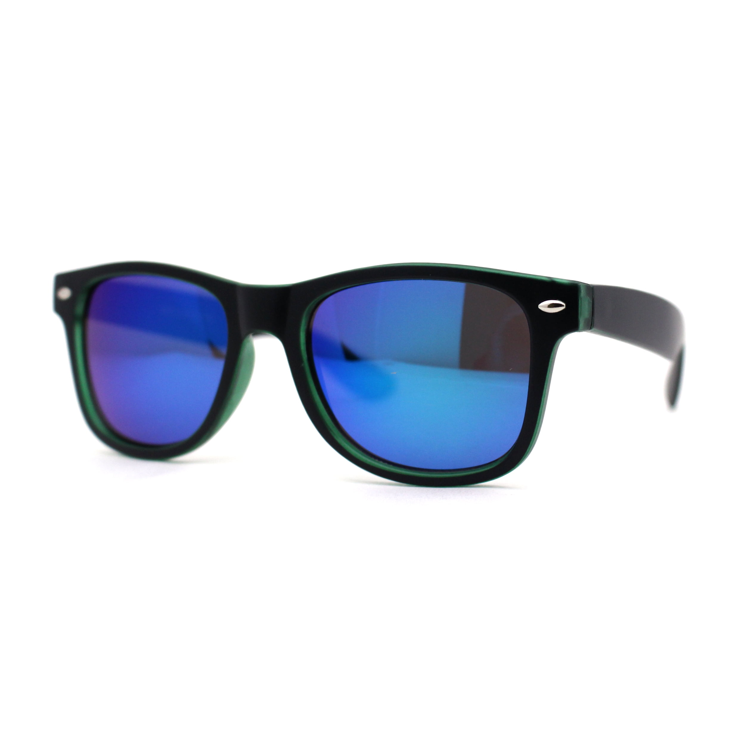 Child Size Kids Hipster Horn Rim Classic Plastic Sunglasses Green Teal ...