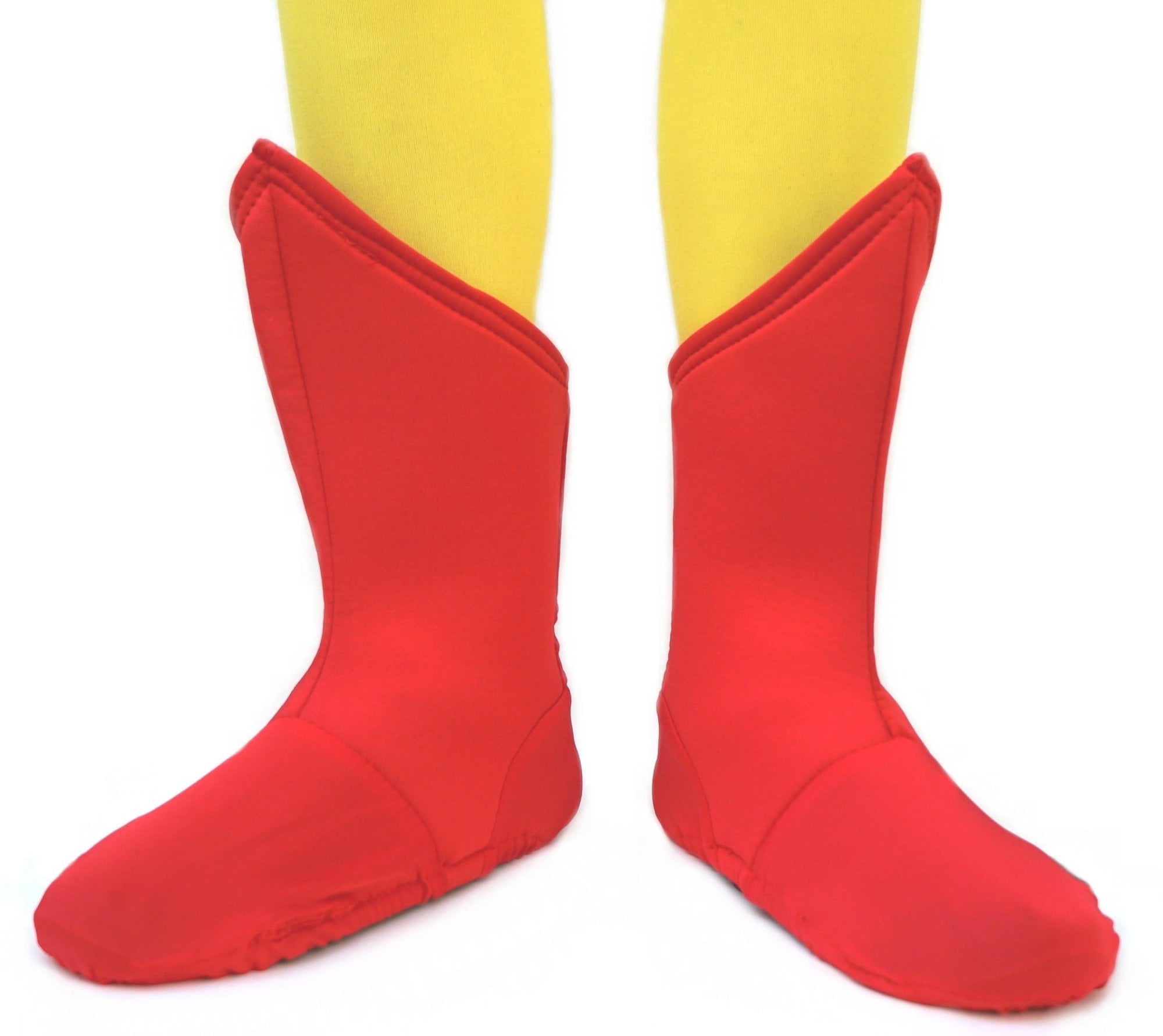 Child Superhero Boot Tops Shoe Covers Red Costume Accessory Super Hero ...