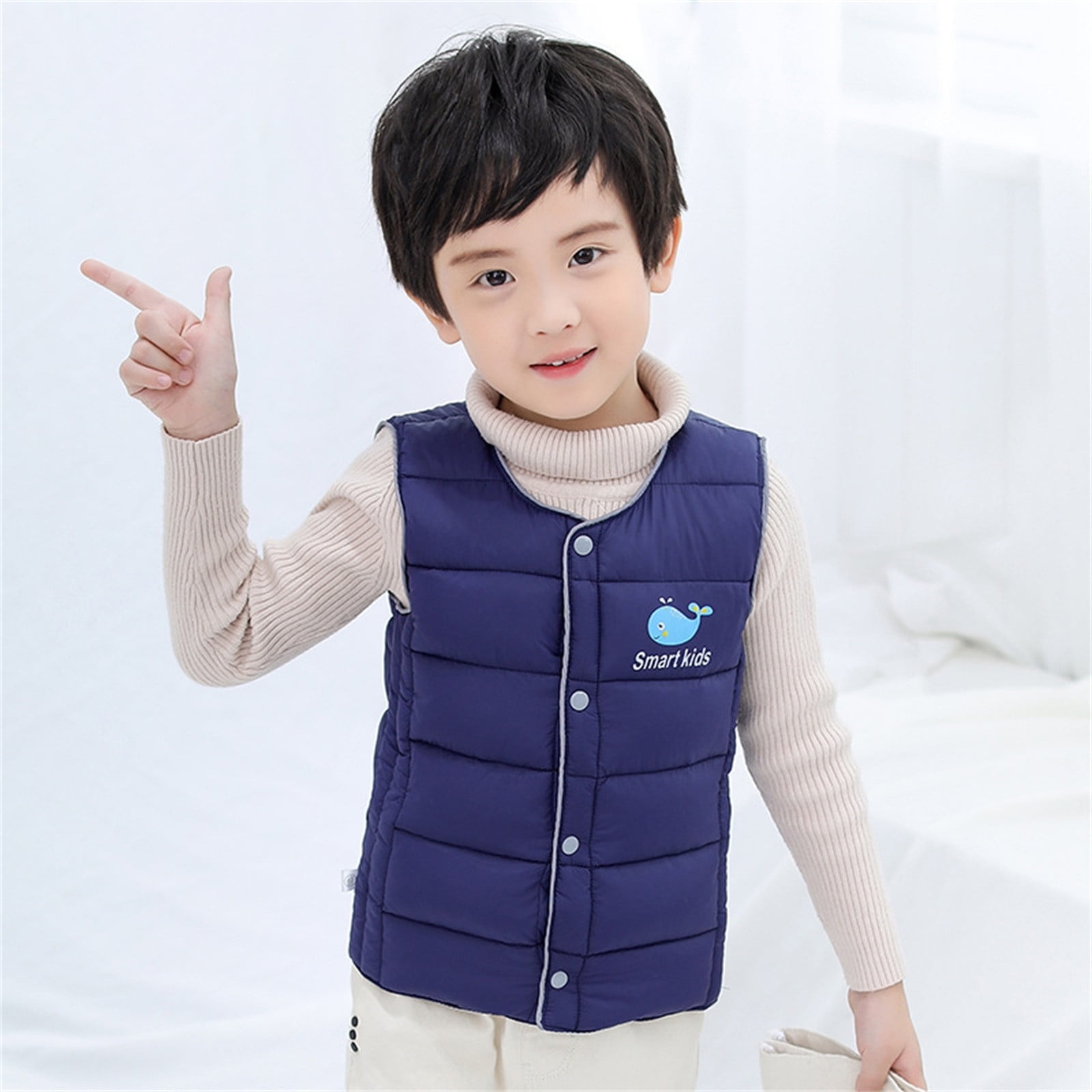 Child Sweater Child Kids Toddler Baby Boys Girls Cute Cartoon Animals Letter Sleeveless Winter ...