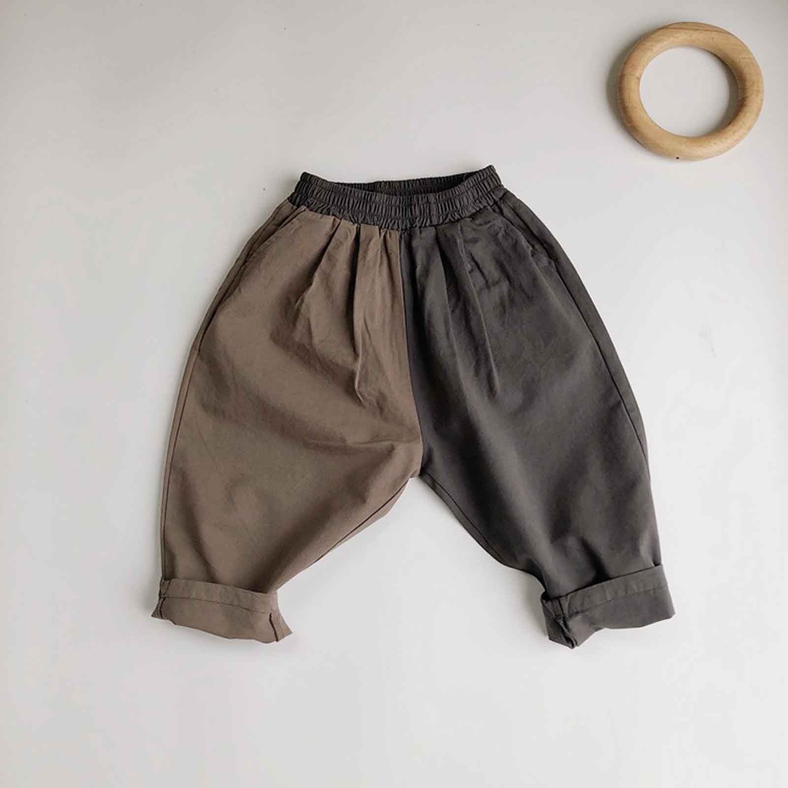Child Toddler Boys Girls Casual Patchwork Pants Summer Holiday Trousers ...