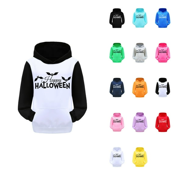 Child Toddler Boys Girls Halloween Long Sleeve Cartoon Prints Warm ...