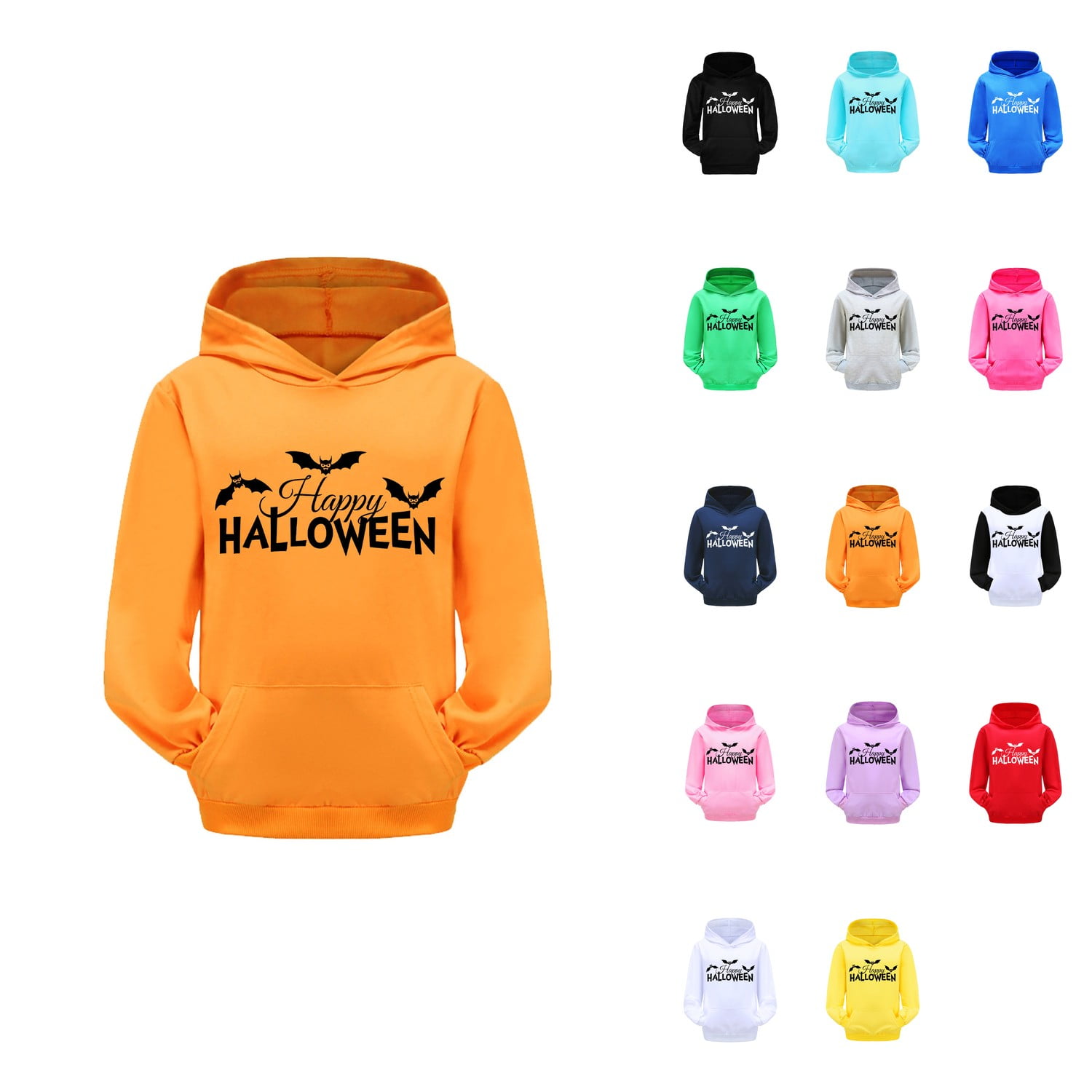 Child Toddler Boys Girls Halloween Long Sleeve Cartoon Prints Warm ...