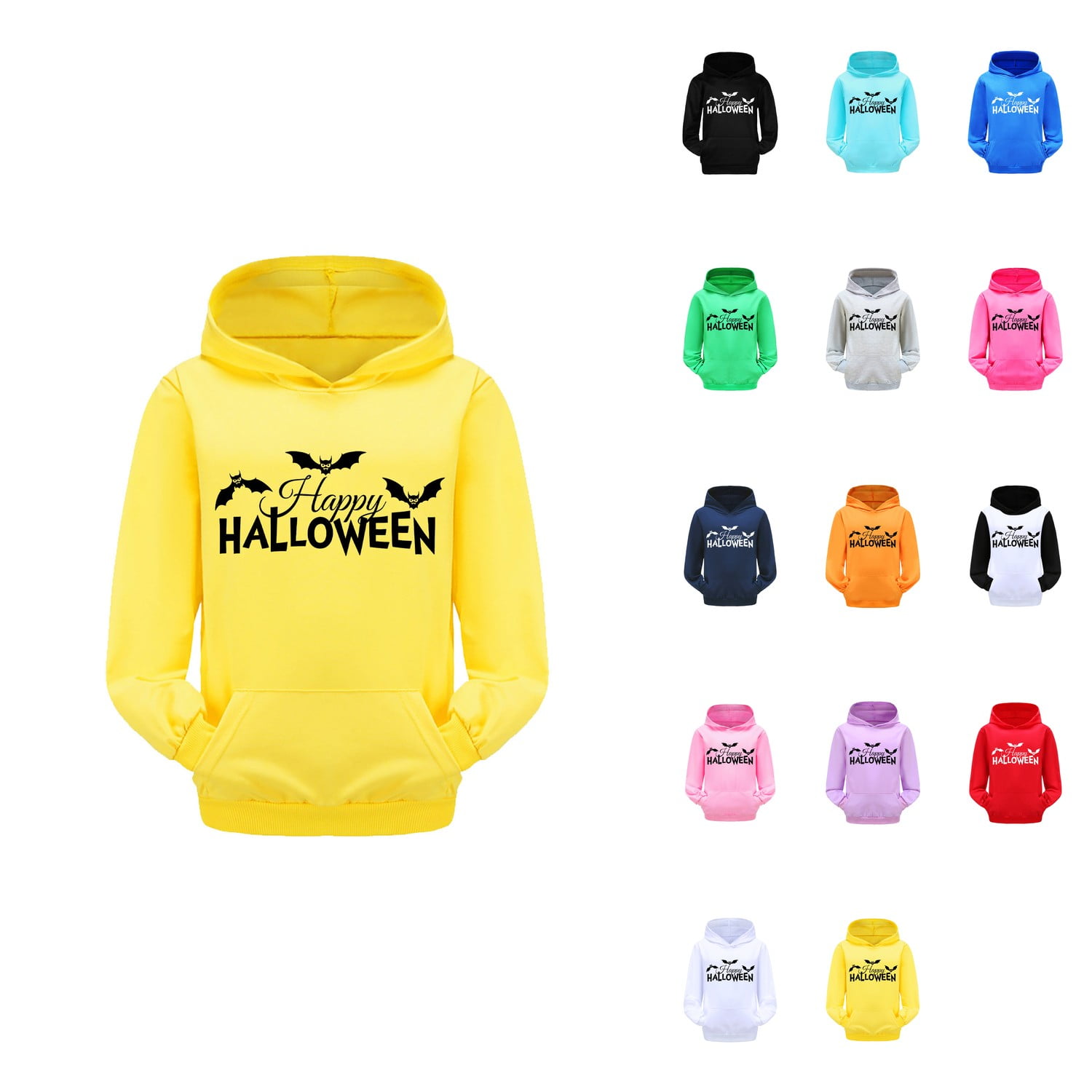 Child Toddler Boys Girls Halloween Long Sleeve Cartoon Prints Warm ...