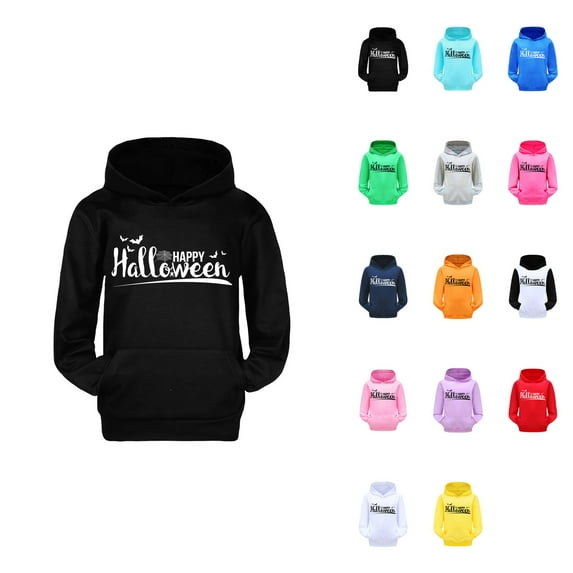 Child Toddler Boys Girls Halloween Long Sleeve Cartoon Prints Warm ...