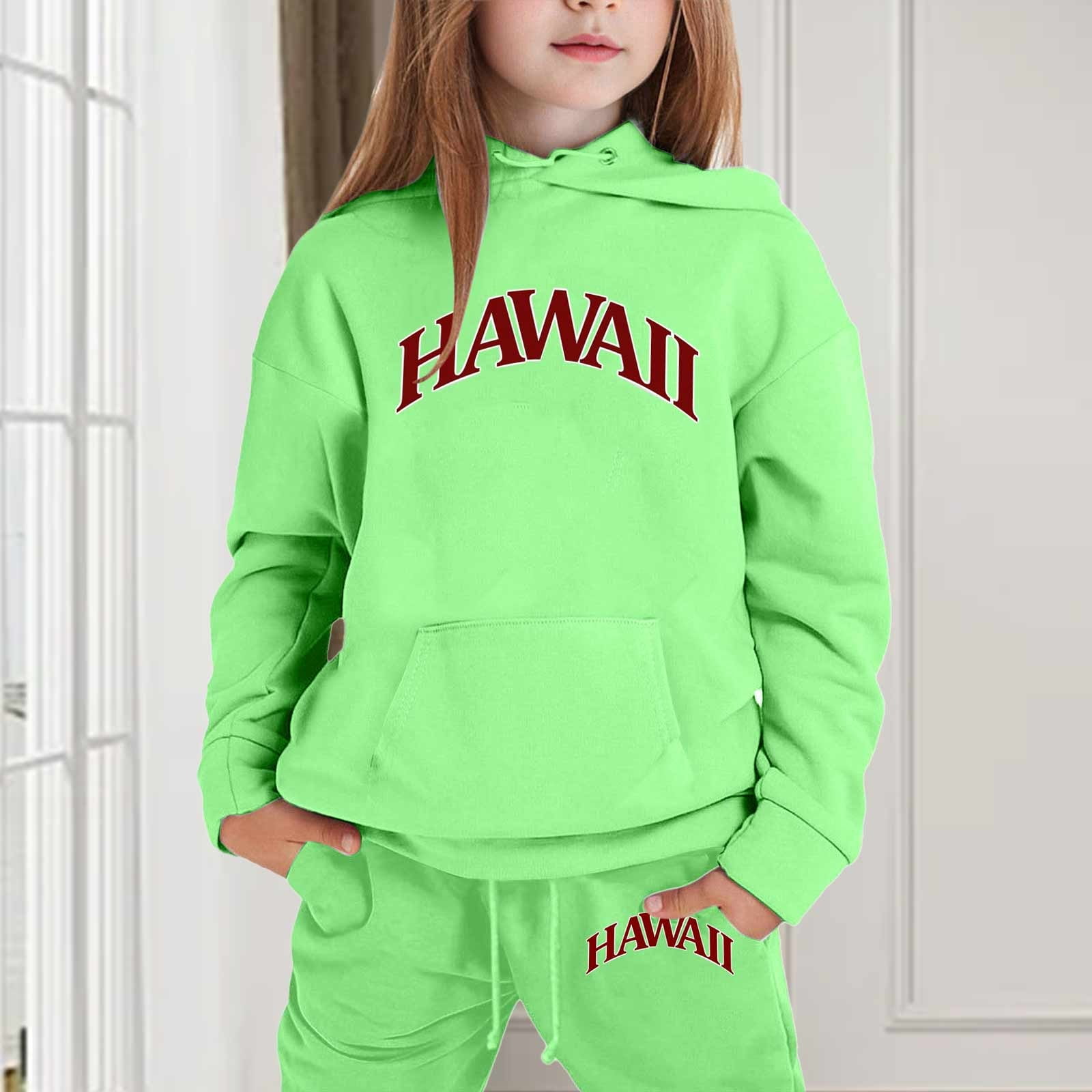 Child Toddler Boys Girls Long Sleeve Solid Warm Hoodie Pullover Tops Pants Kids Outfits Sweat ...