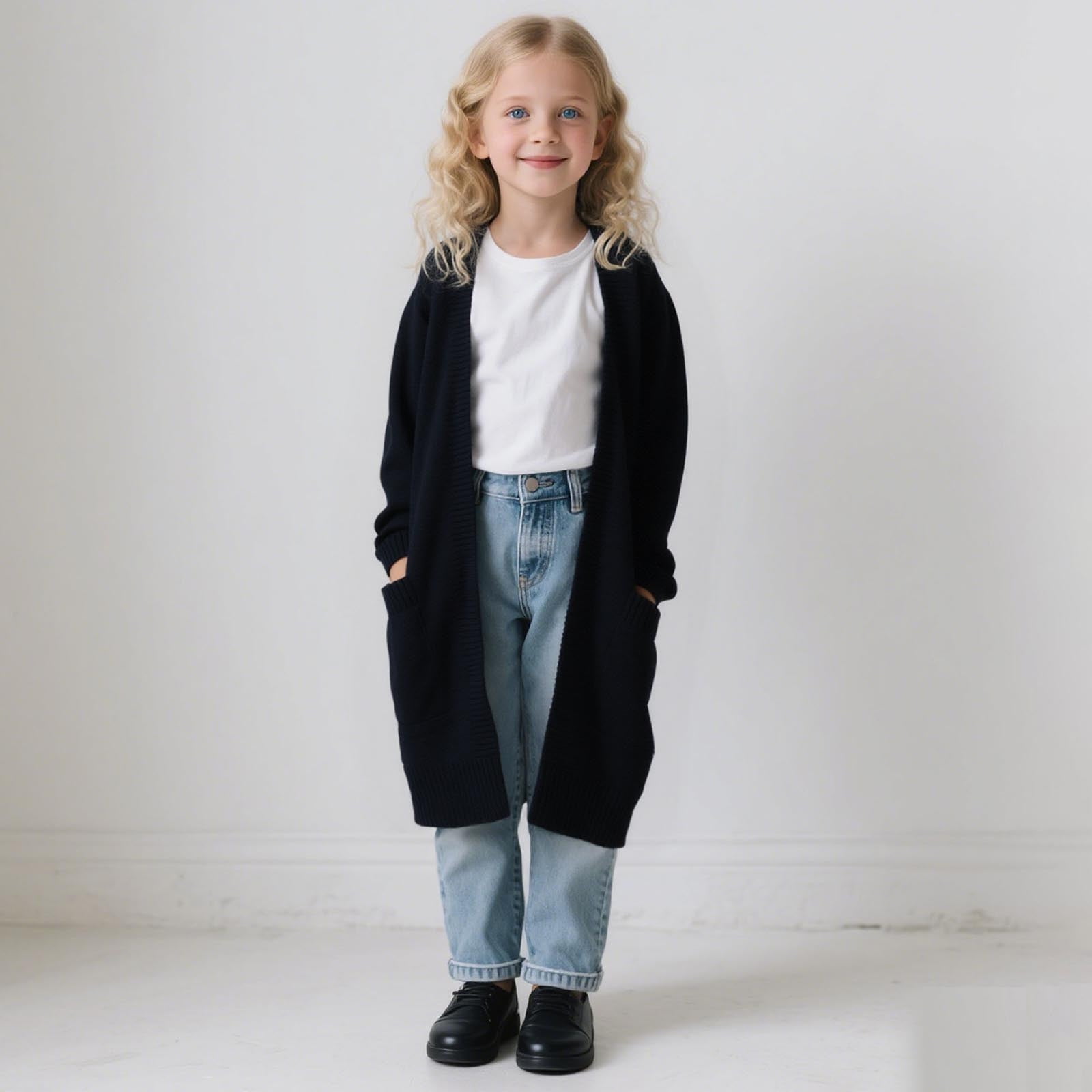 Child Toddler Girls Long Sleeve Cardigan Coat Jacket Casual Knitted ...