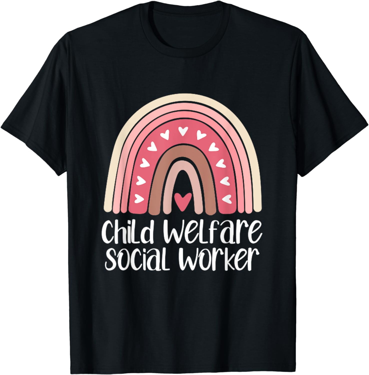 Child Welfare Social Worker Rainbow Foster Care Adoption T-Shirt ...