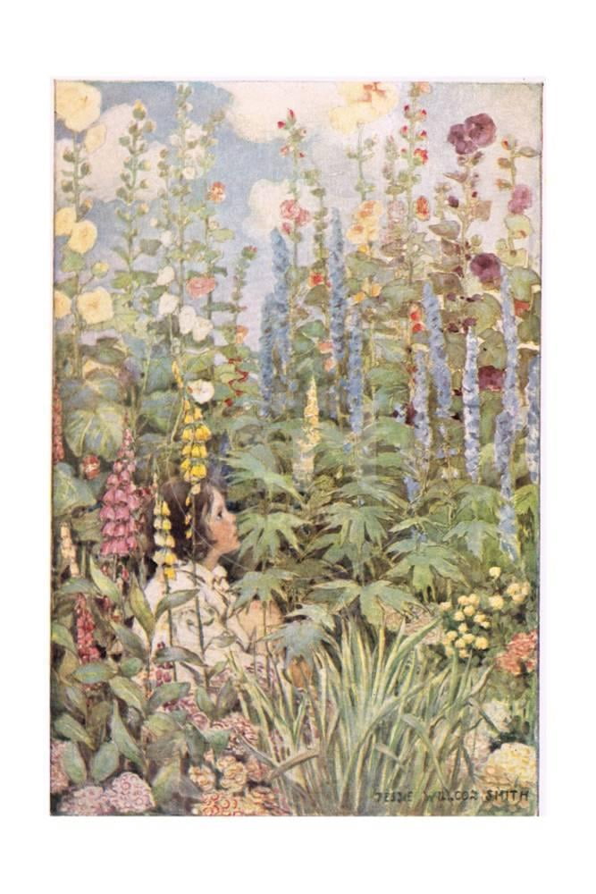 A Child in Wild Flowers, from A Childs Garden of Verses by Robert Louis ...