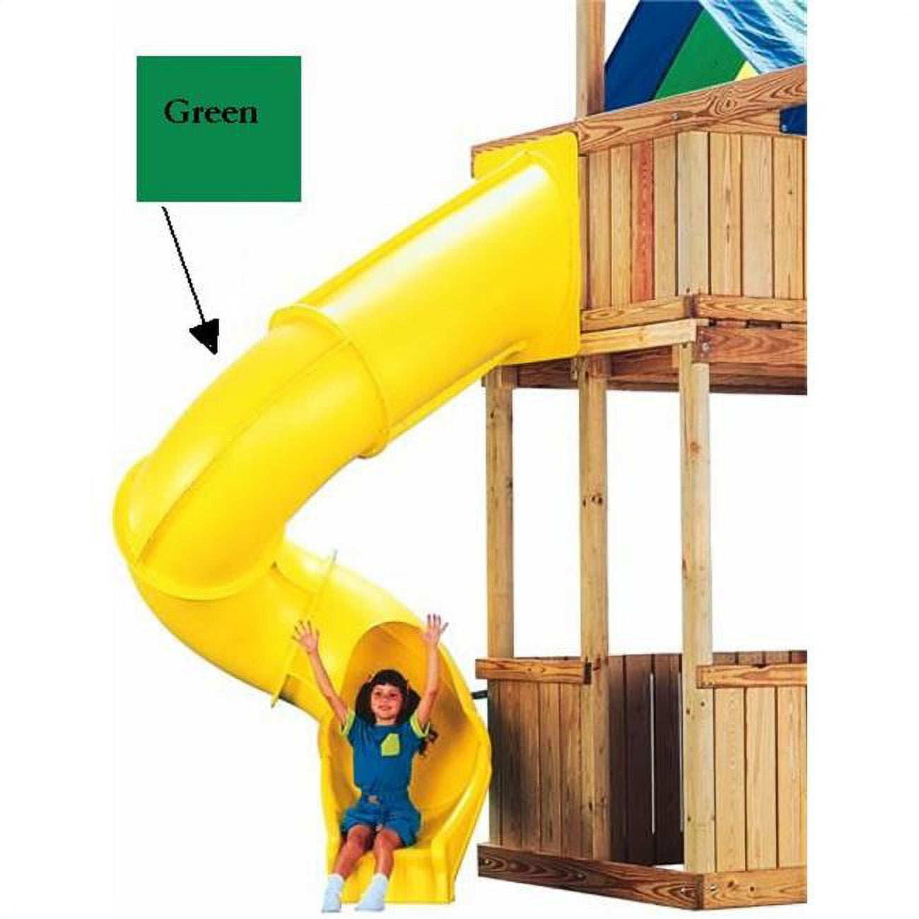 Child Works Ts-84 Tube Slide - Green- 84in.Dh - Walmart.com