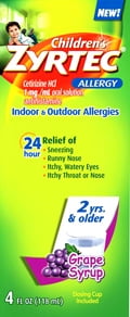 Child Zyrtec 1mg 4oz Syrup HSA/FSA Eligible - Walmart.com