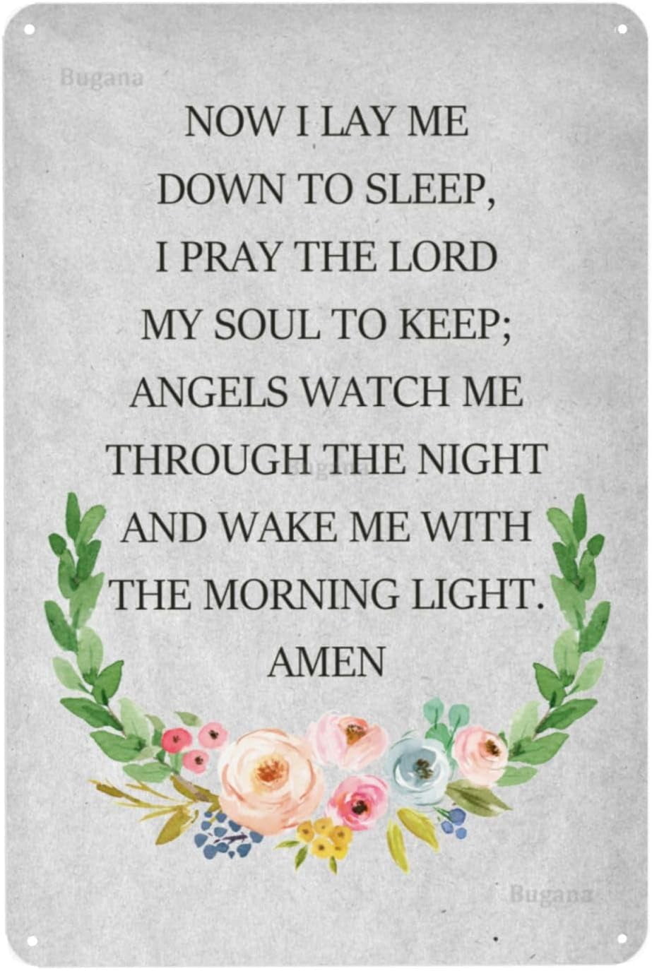 Child's Bedtime Prayer Scripture Bible Verse Inspirational Motivational ...