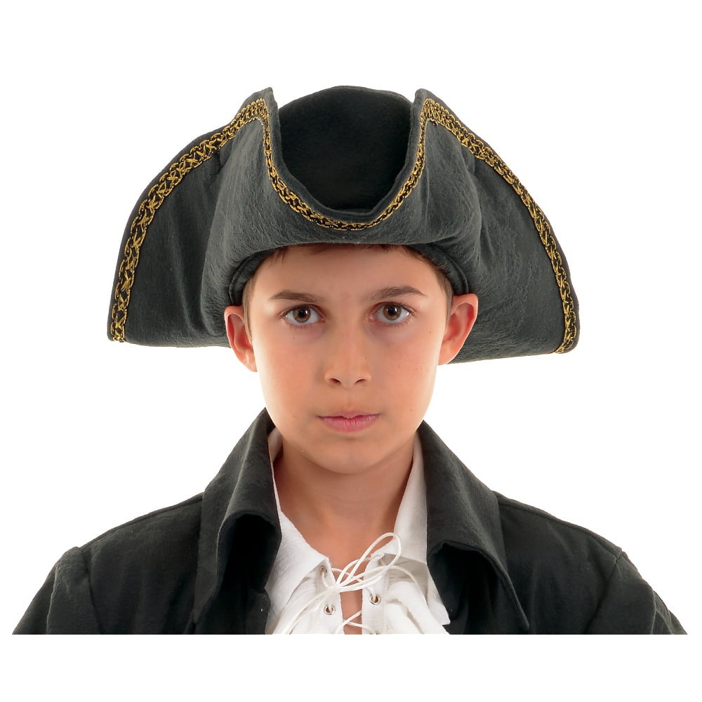 Child's Caribbean Pirate Captain Tricorne Hat Costume Accessory ...