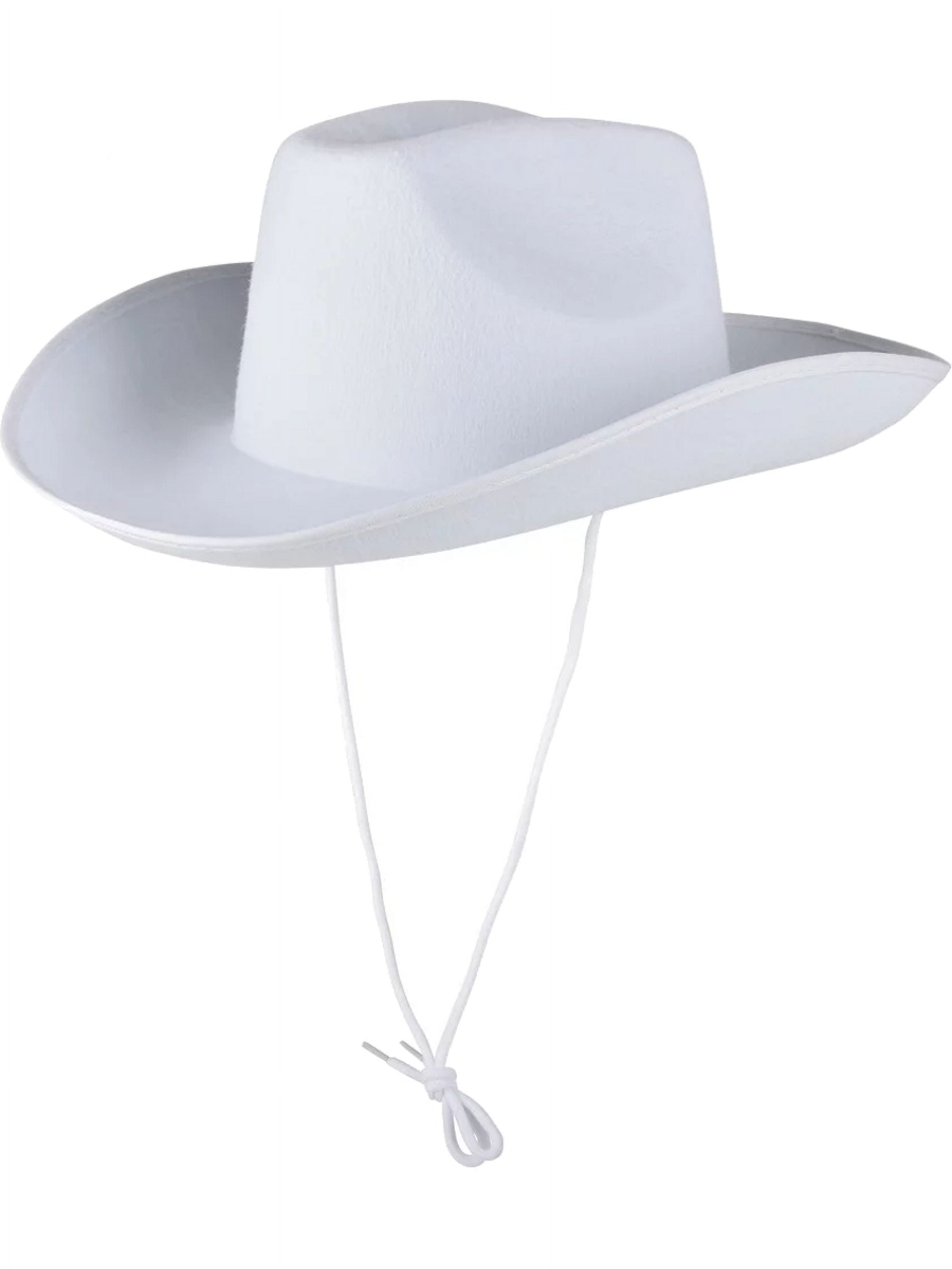 Child's Country White Cowboy Hat With String Costume Accessory ...