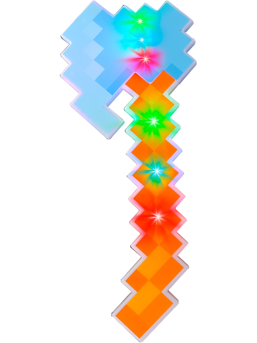 Child's Light Up Pixel Cube Mining Axe Toy Costume Accessory - Walmart.com
