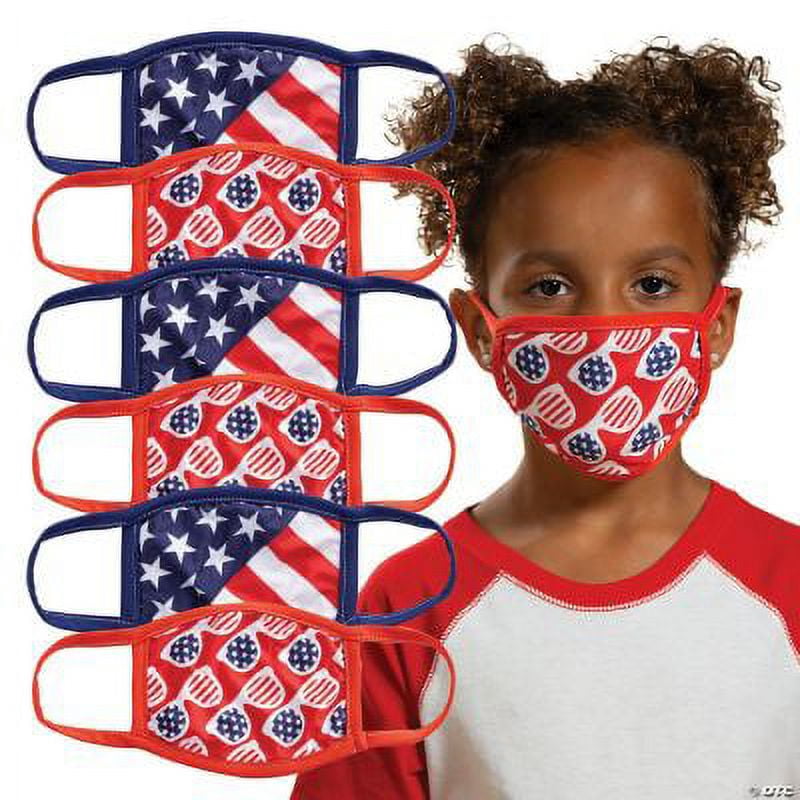 Child's Patriotic Washable Face Masks, Fourth of July, Apparel ...