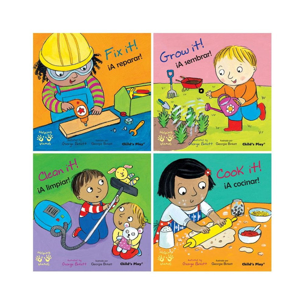 Child's Play Books Helping Hands/Manos Amigas Bilingual Books, Set of 4 ...