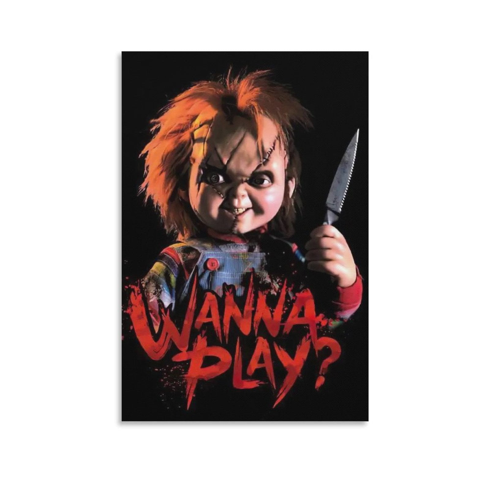 Child's Play Chucky Paintings, 8x12inch Single Hanging Painting Home ...