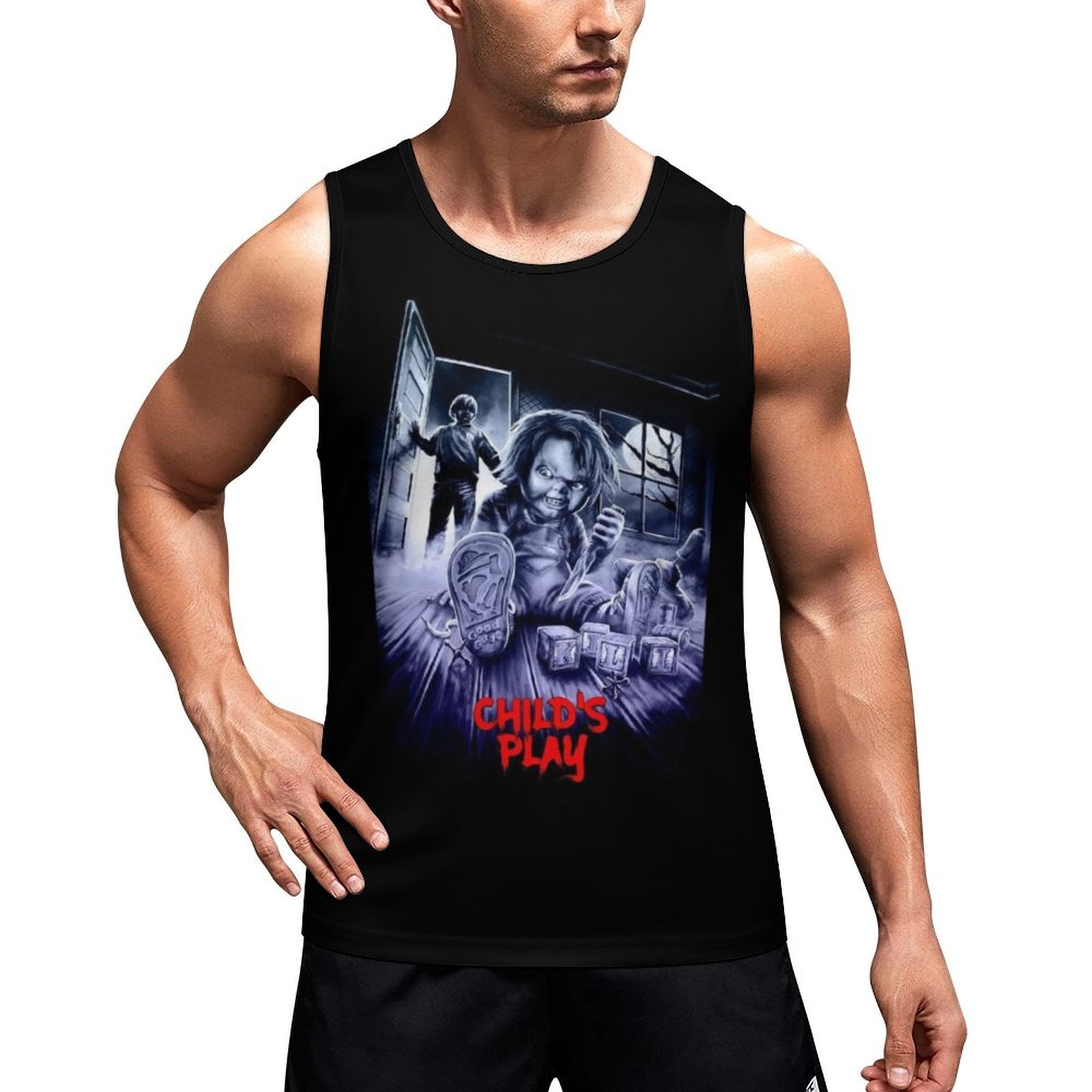 Child's Play Chucky Tank Tops Men Summer Retro Surfin' Tank Top ...