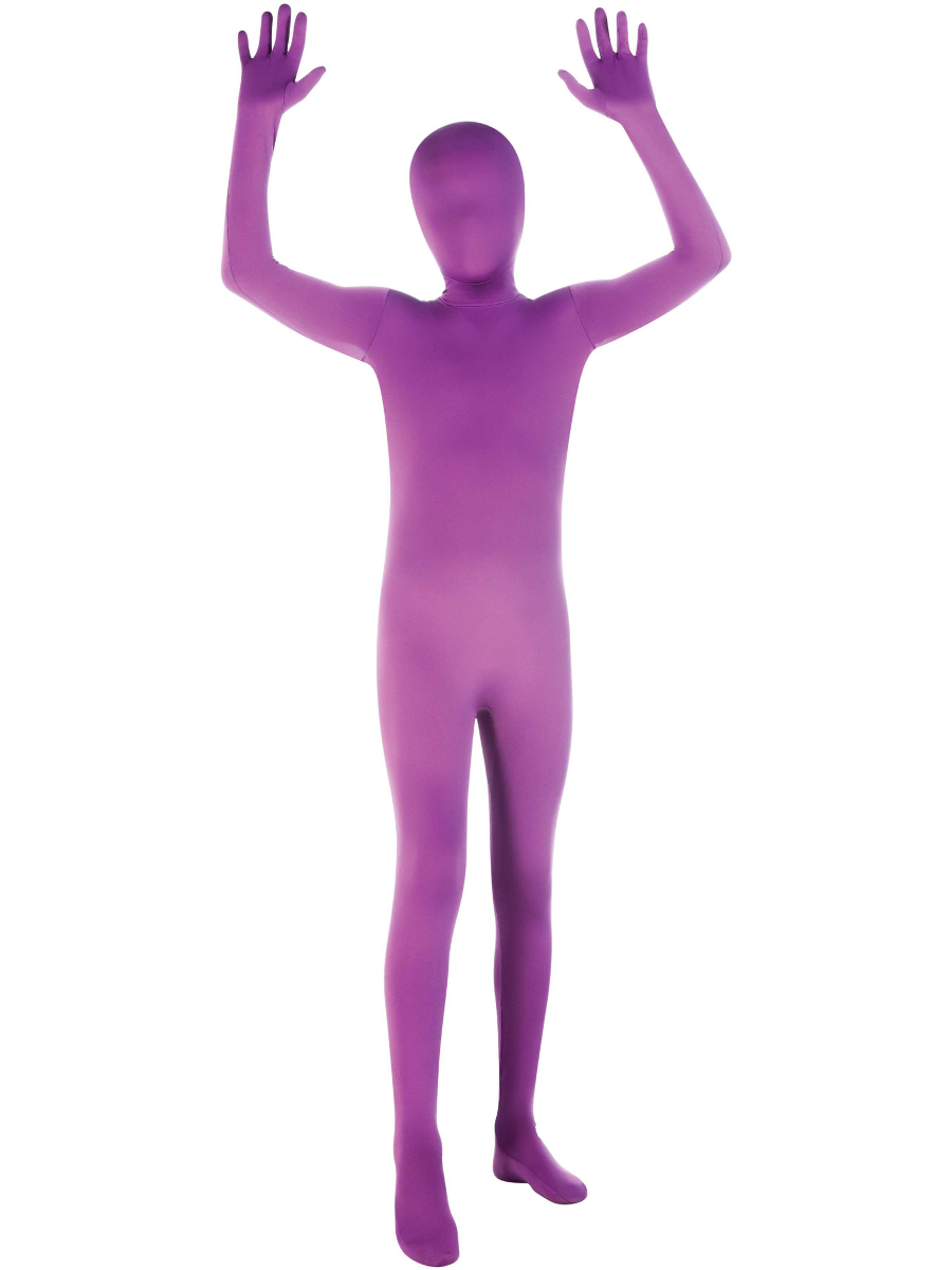 Child's Second Skin Purple Zentai Costume Jumpsuit Boys Medium 8-10 ...