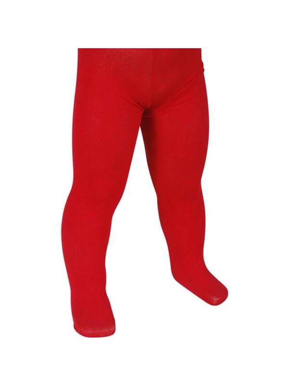 Child's Solid Red Tights - Walmart.com