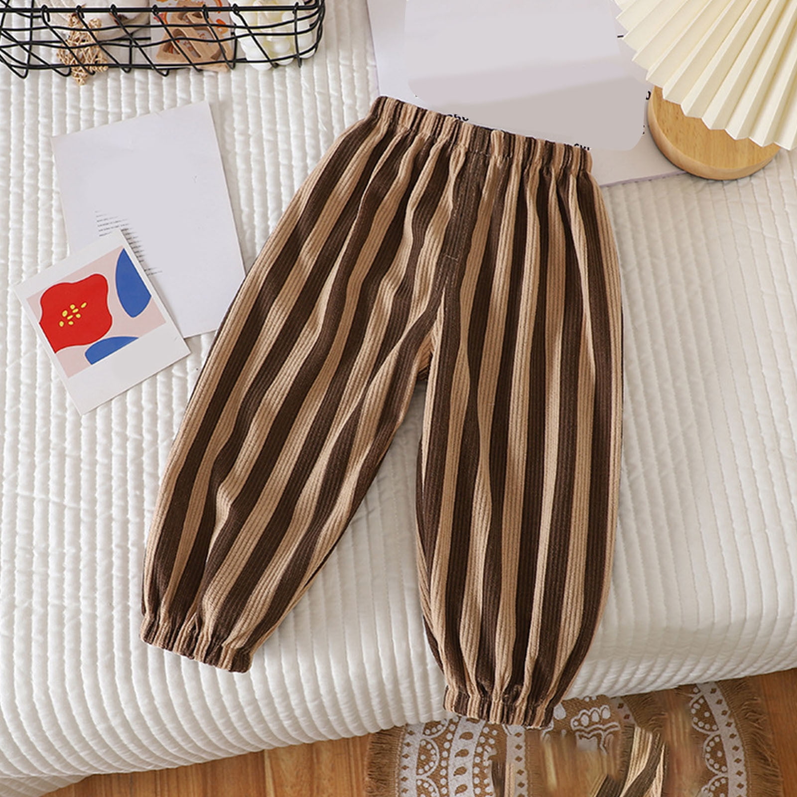 Child's Summer Printed Boys And Girls Baby Botton Long Pants Denim Cute ...