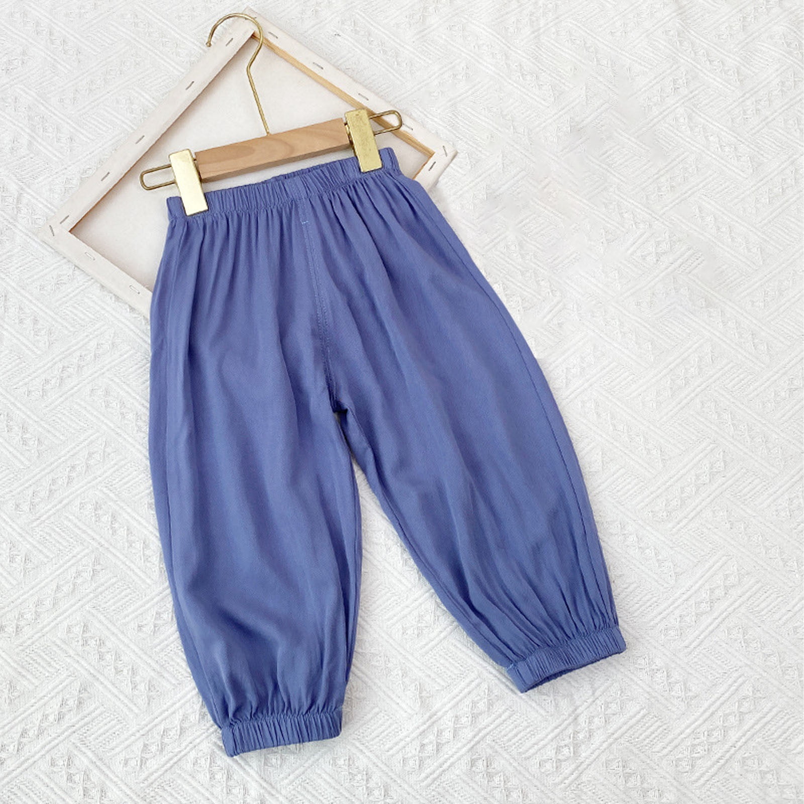 Child's Summer Printed Boys And Girls Baby Botton Long Pants Denim Cute ...
