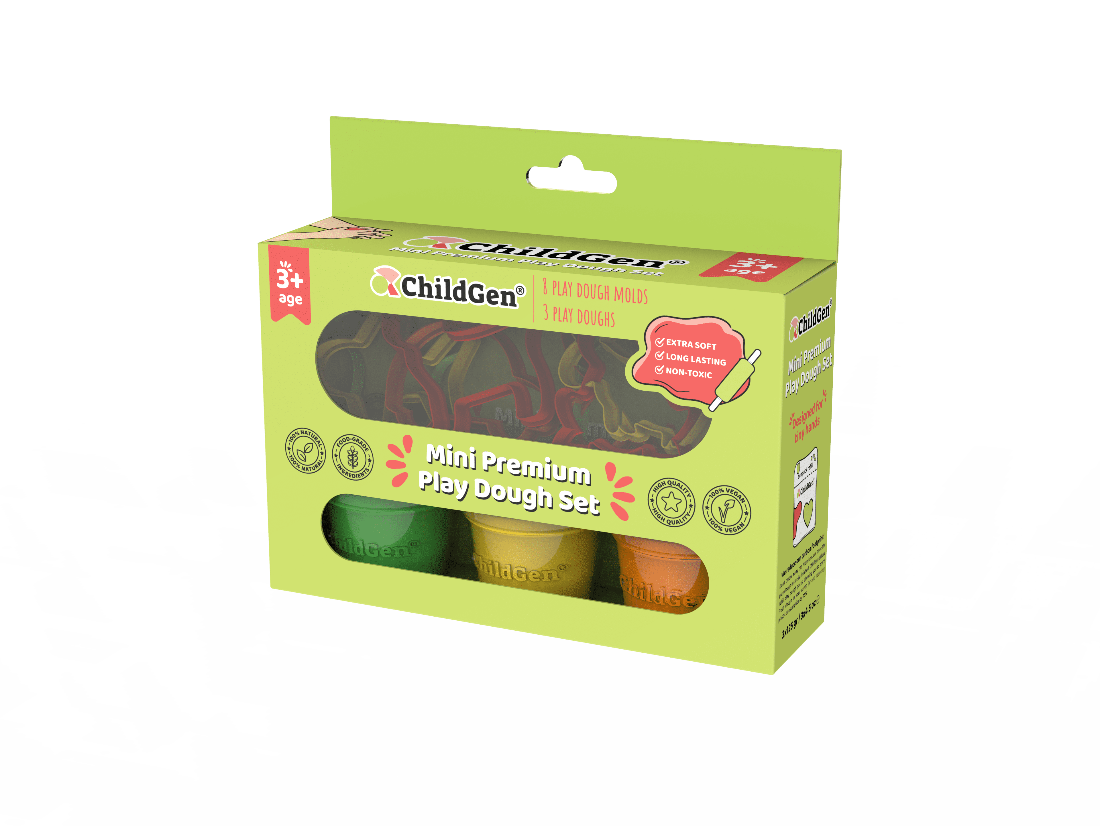ChildGen Natural Play Dough Set, Non-Toxic, Super Soft, Long Lasting ...