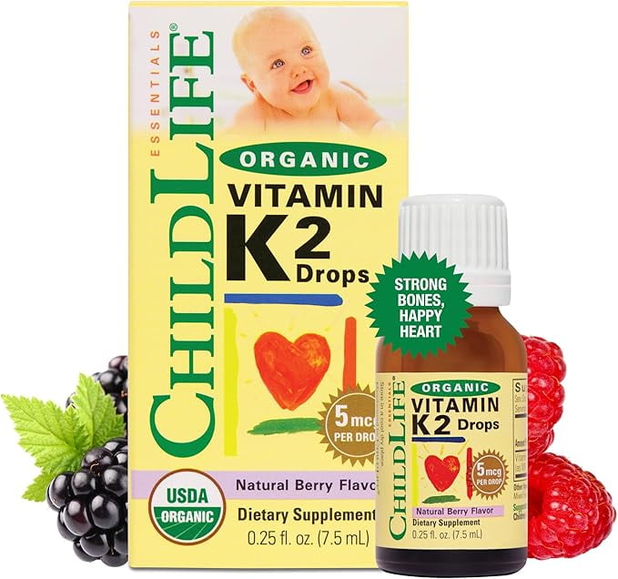 ChildLife Essentials Organic Vitamin K2 Drops - Liquid K2 Vitamin Drops ...