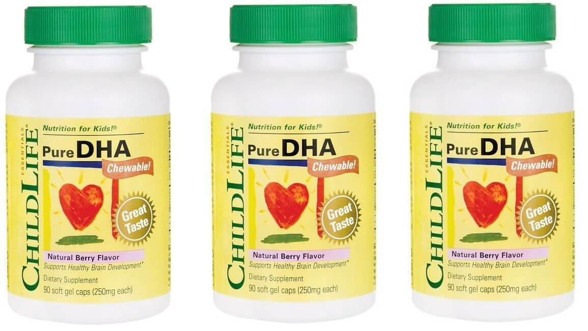 ChildLife - Pure DHA Chewable, Natural Berry Flavor, 90 Soft Gel Caps ...