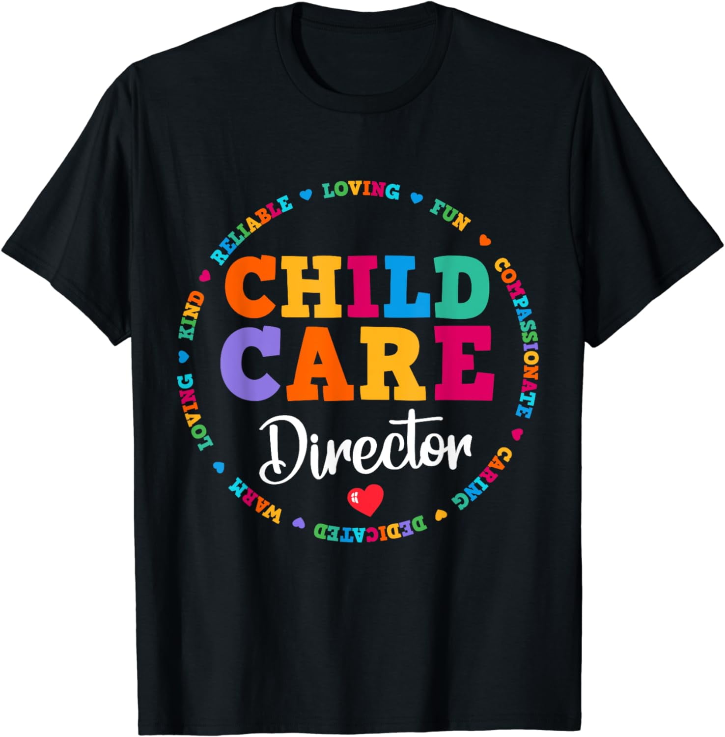 Childcare Director Daycare Crew School Provider Teacher Cotton T-Shirt ...