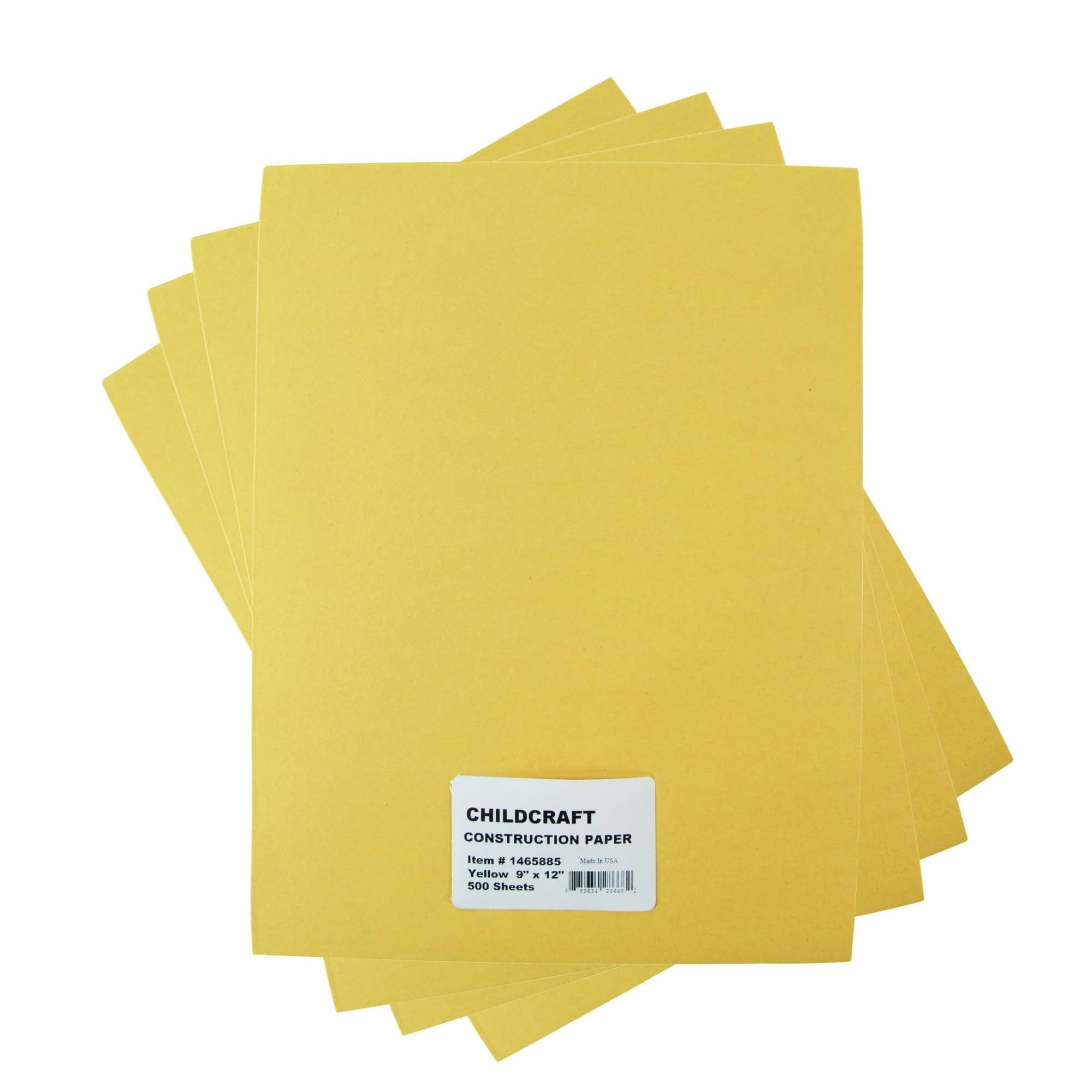 Childcraft Construction Paper, 9 TSF6 x 12 Inches, Yellow, 500 Sheets ...