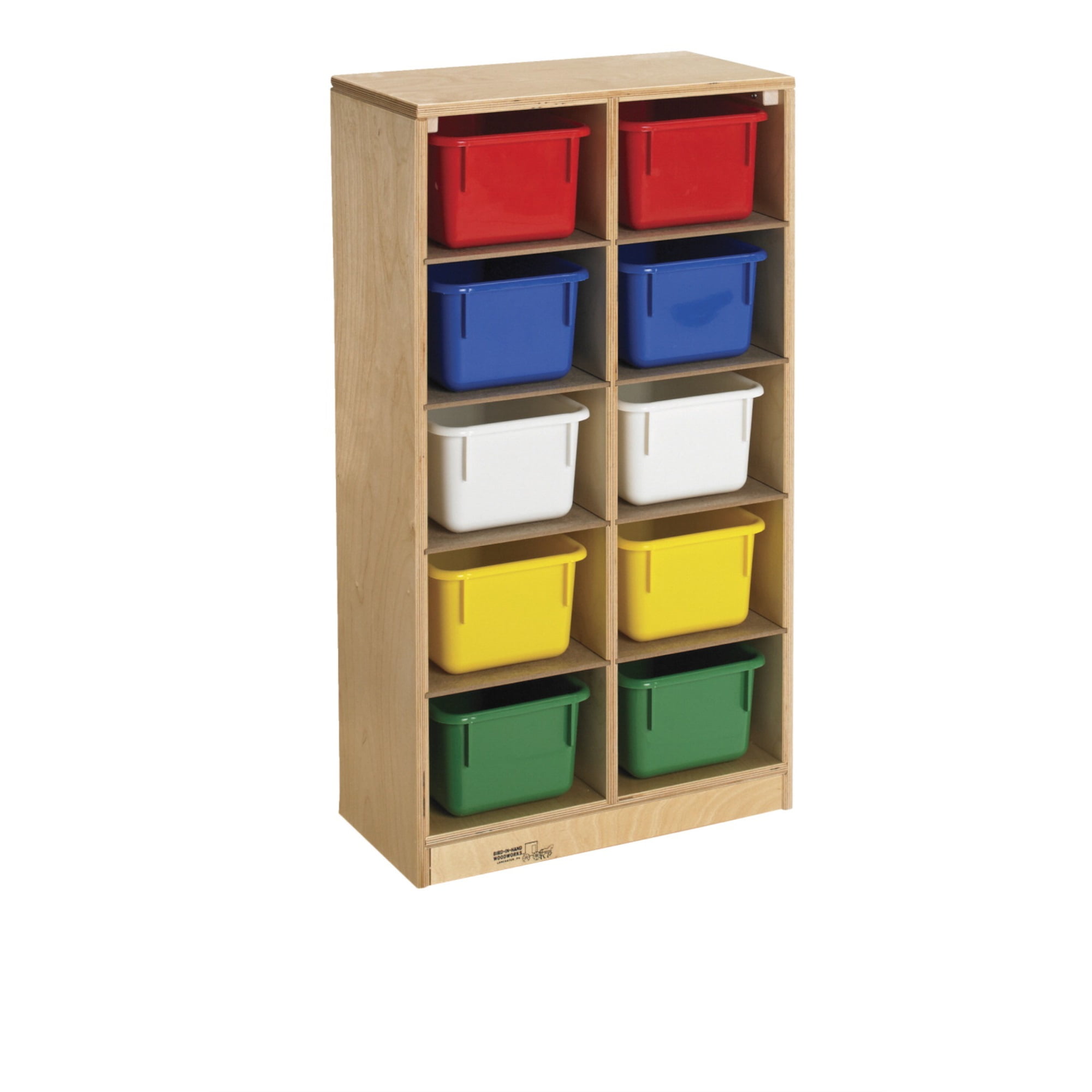 Childcraft Mobile Cubby Unit, 10 Baskets, 19-3/4 x 14-1/4 x 36 Inches ...