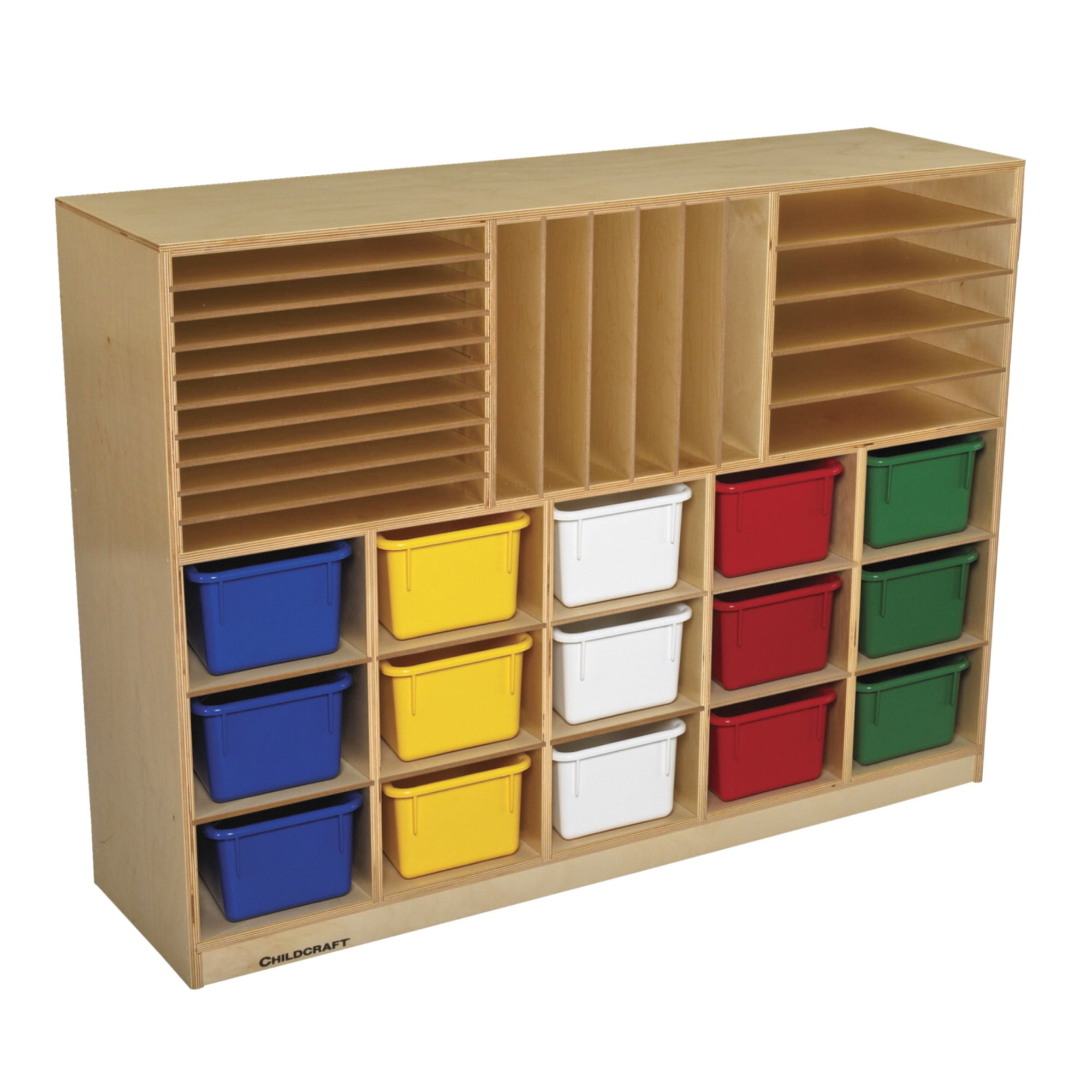 Childcraft Mobile Small Tray Portfolio Center, 15 Assorted Color Trays ...