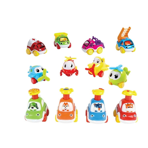 Childcraft Pull Back Vehicles, Set of 12 - Walmart Business Supplies