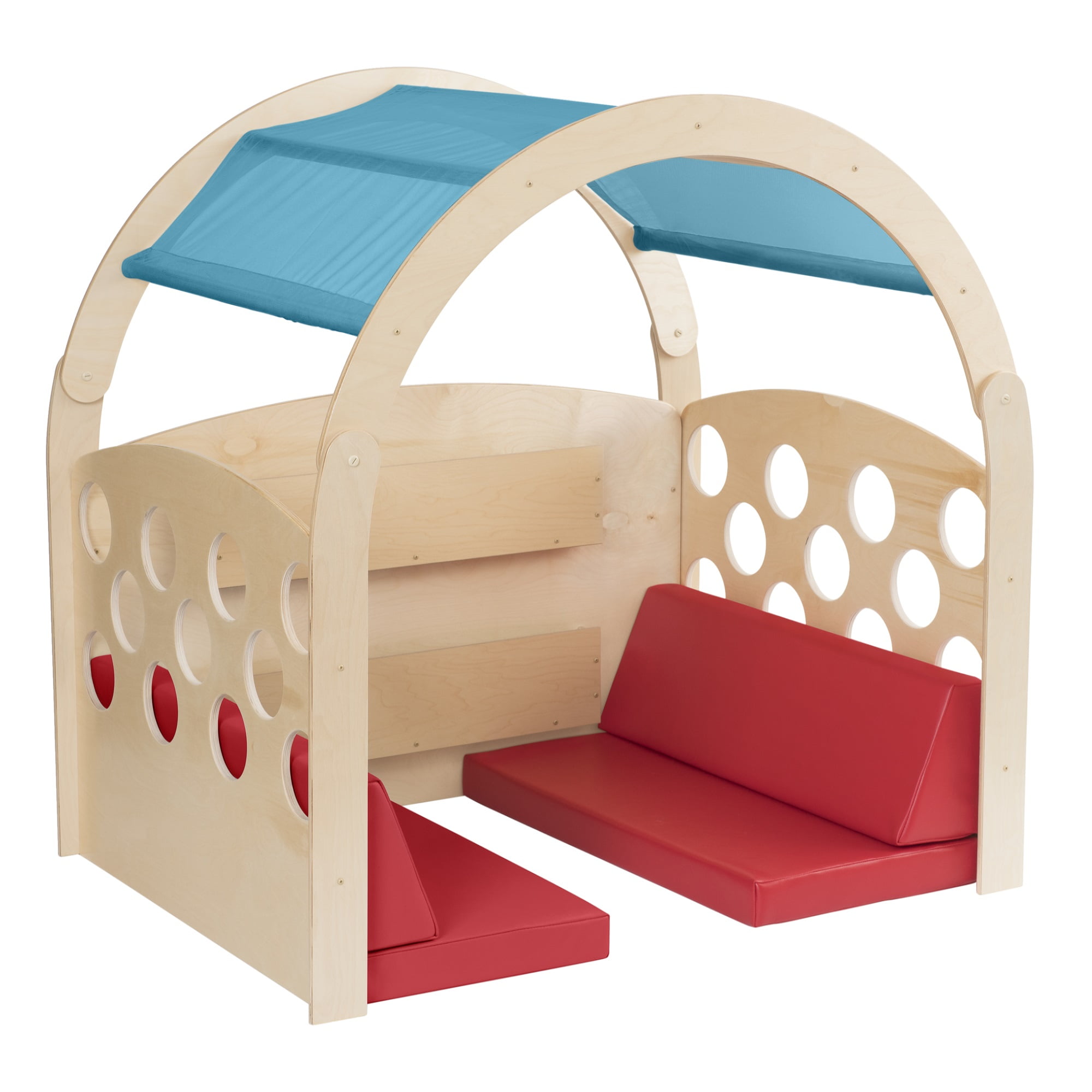 Childcraft Reading Nook, Green/Blue Canopy with Red Cushions, 49-1/2 x ...