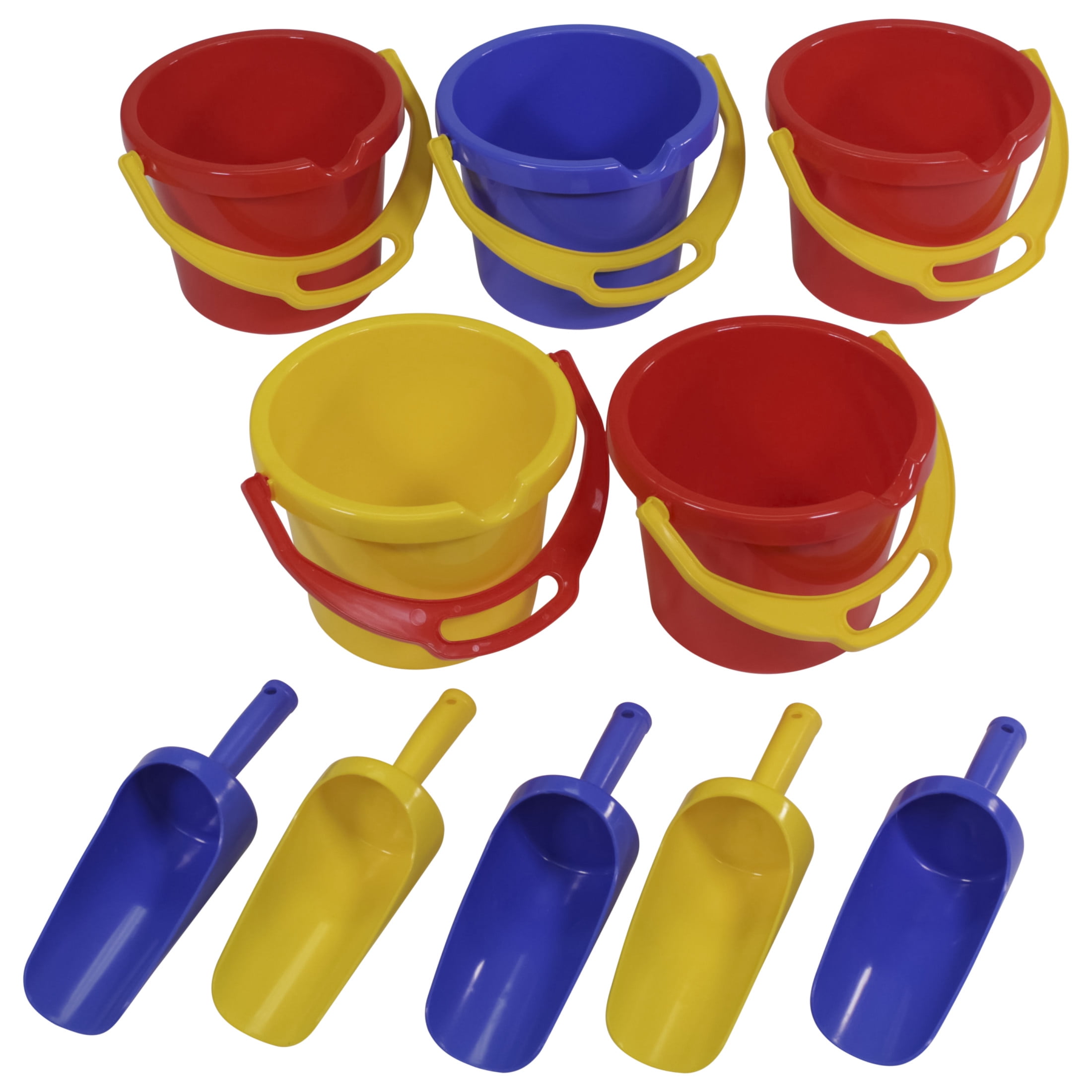 Childcraft Sand Pails and Scoops, Assorted Colors, Set of 10 - Walmart.com