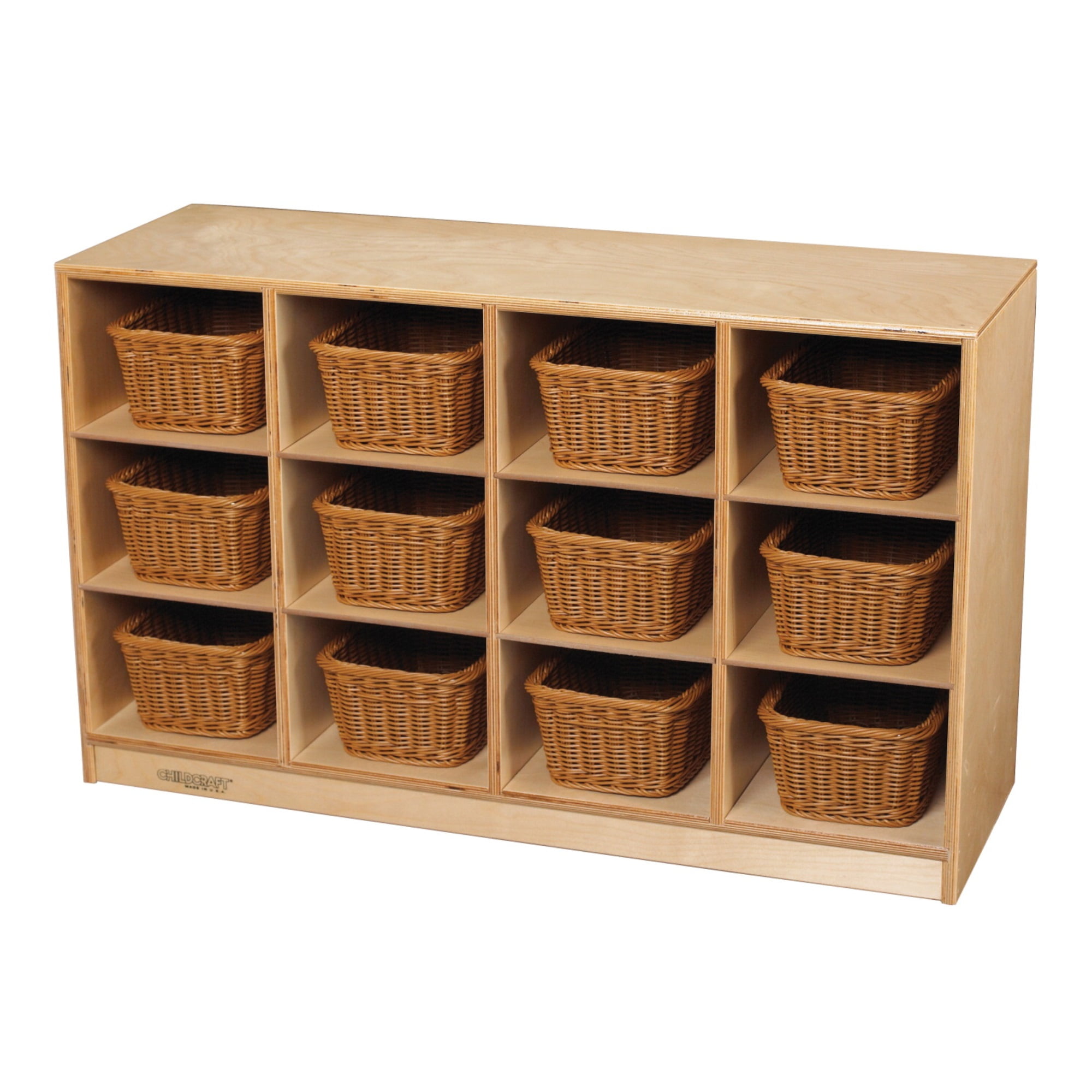 Childcraft Toddler Mobile Cubby Unit, 12 Baskets, 38-3/8 x 13 x 24 ...